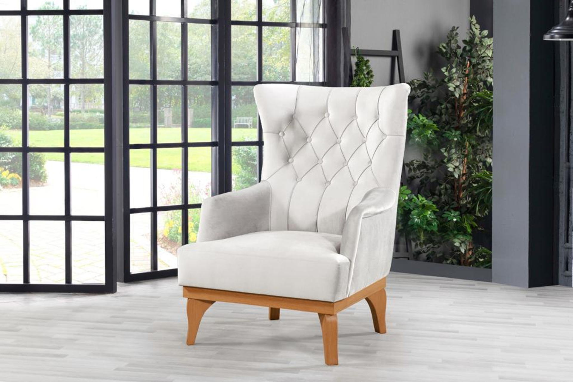 ELENA BERJER, BEYAZ, AHŞAP AYAK FİYATI - Vivense