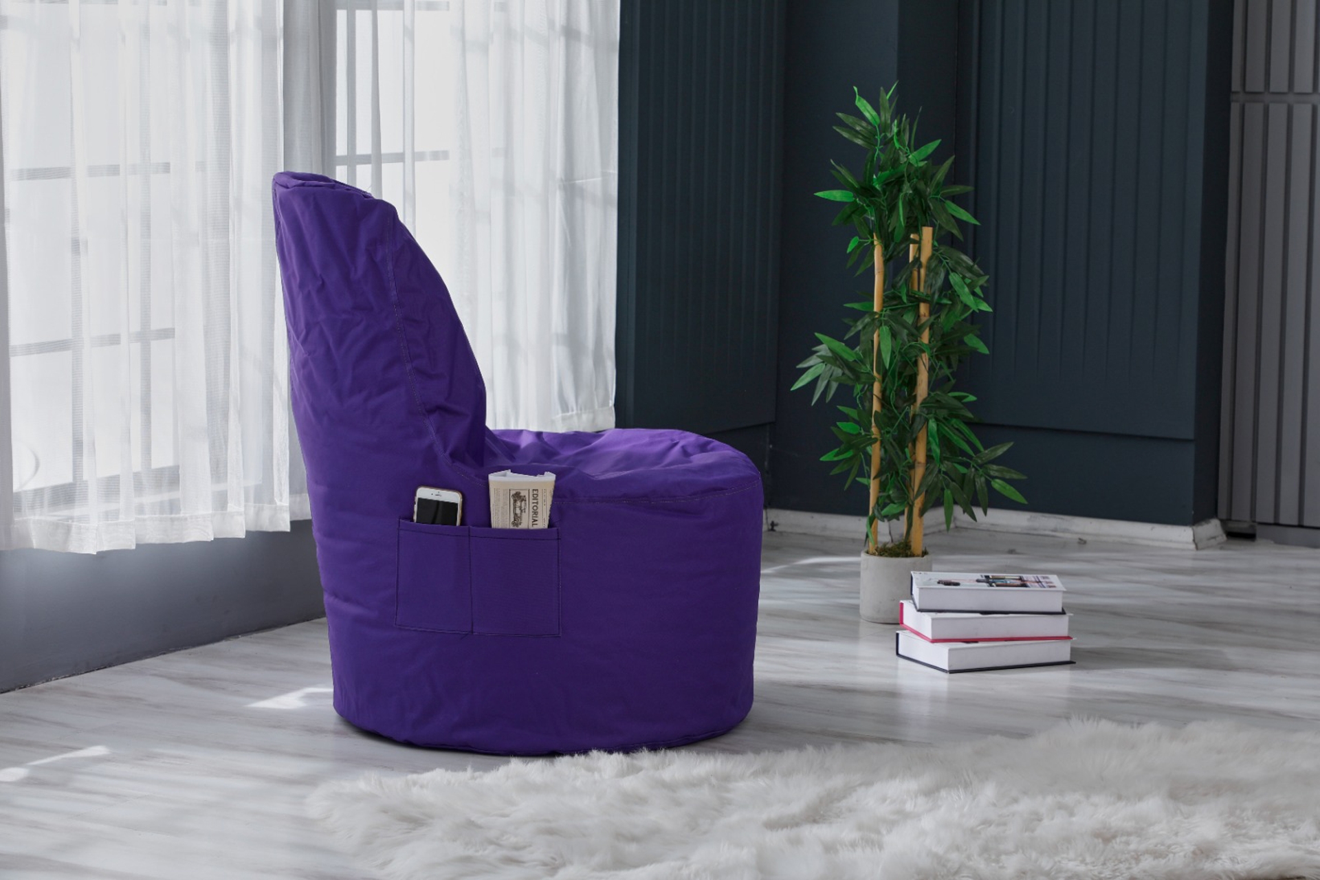 VİNDA MAYA PUF ARMUT KOLTUK MİNDER, MOR, XL FİYATI - Vivense