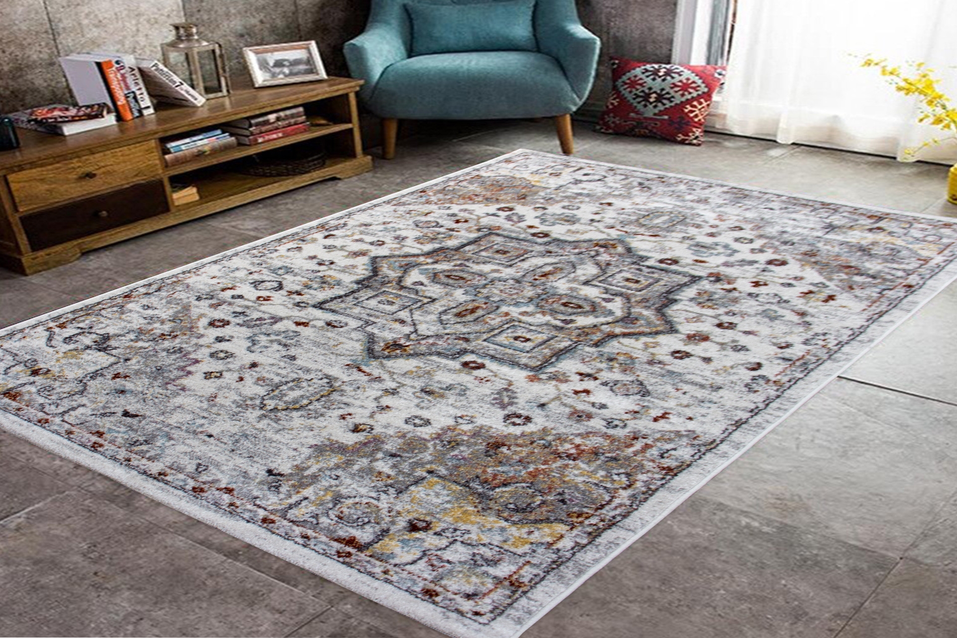 PAYİDAR HALI ASYA HG117 KREM/GRİ 120X180