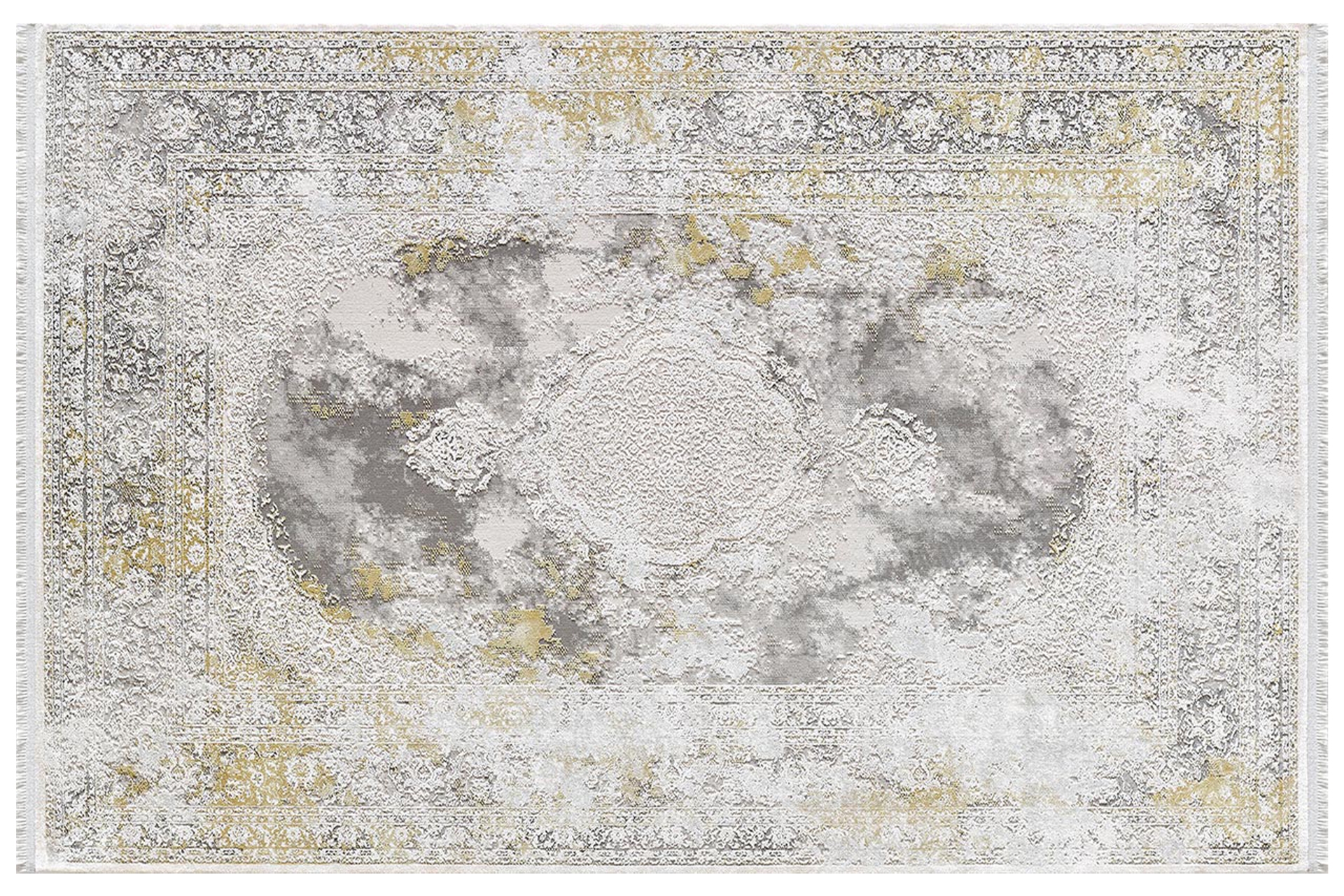 ATLAS HALI MOTTO TT00A SARI KAHVE GRİ BEYAZ MODERN HALISI 100X300 ...