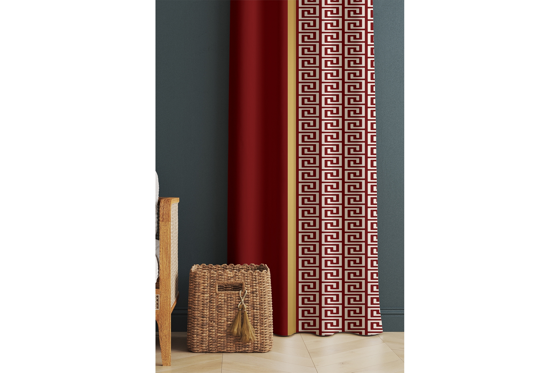 EVMİLA MODERN DESEN BASKILI SALON YATAK ODASI FON PERDE, EVM006 FİYATI ...