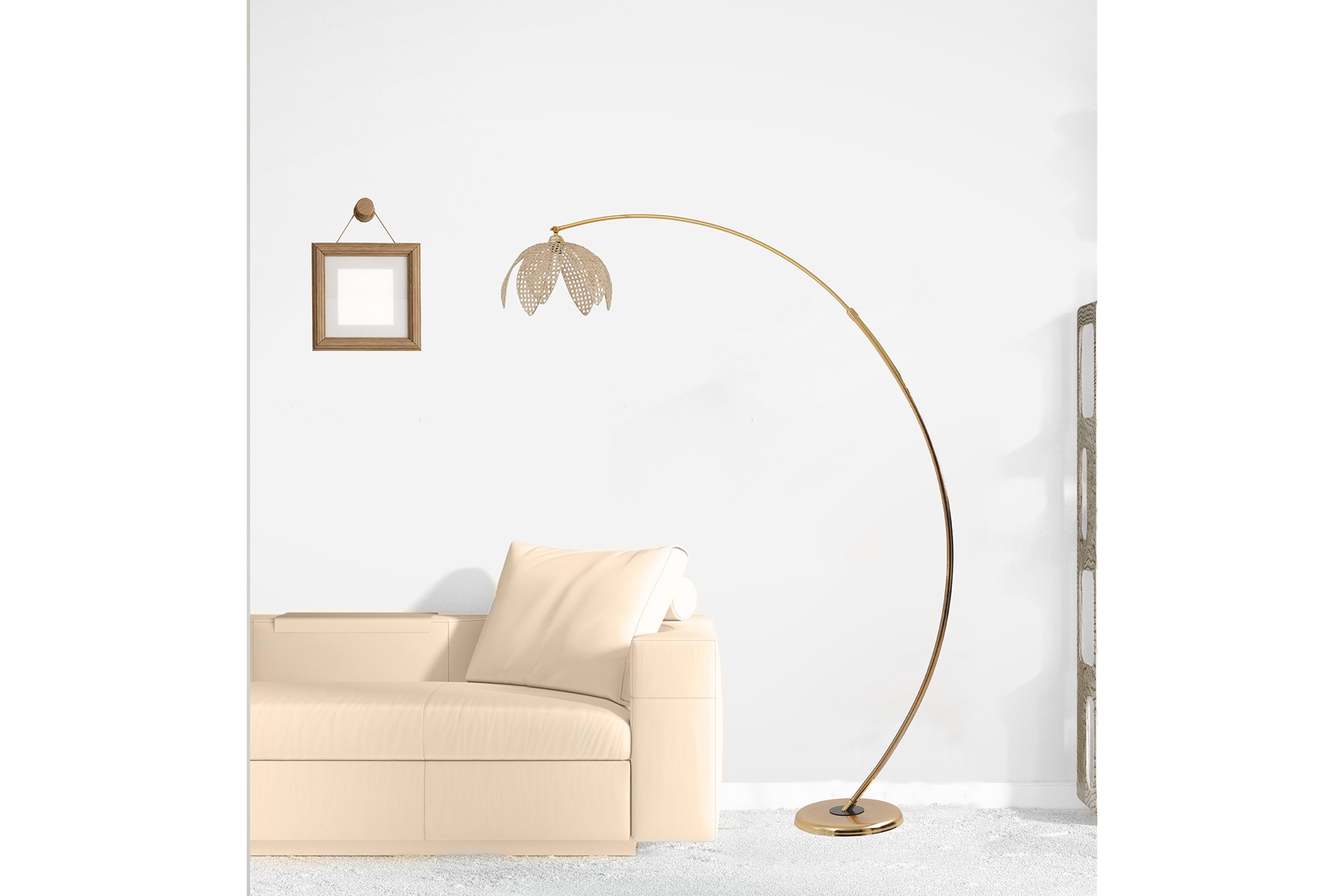 LUMEXX MISRA PAPATYA RATTAN ABAJURLU LAMBADER, GOLD FİYATI - Vivense