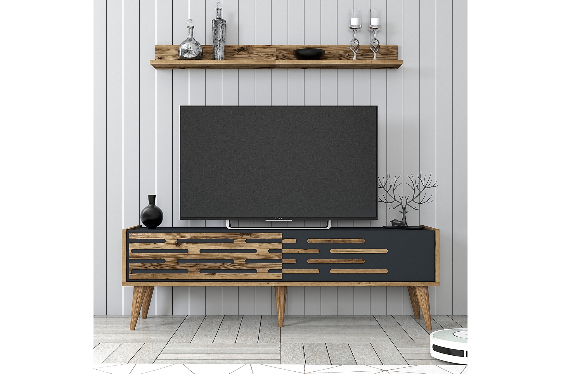 VALENSİYA TV ÜNİTESİ, ANTRASİT, 140 CM FİYATI - Vivense