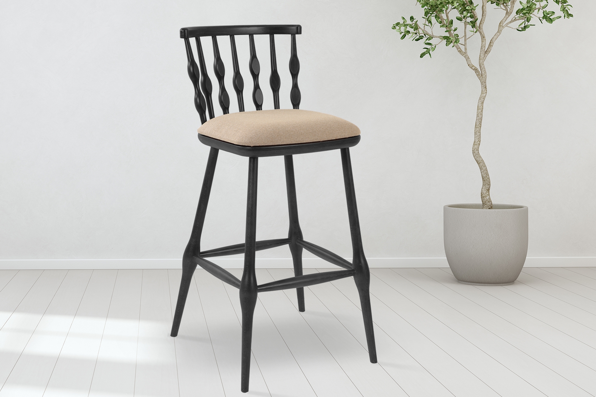 KOZZA HOME DROP BAR SANDALYESİ, SİYAH