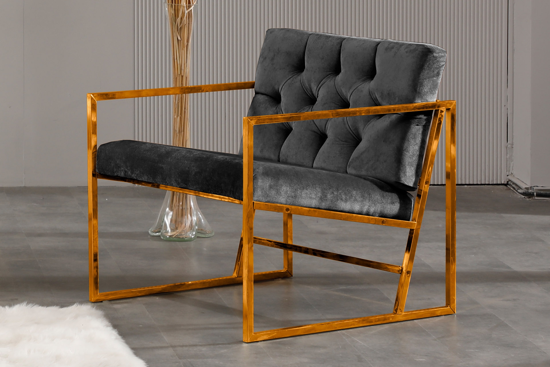 VIANEM OSLO BERJER, GOLD METAL AYAK, FÜME FİYATI - Vivense