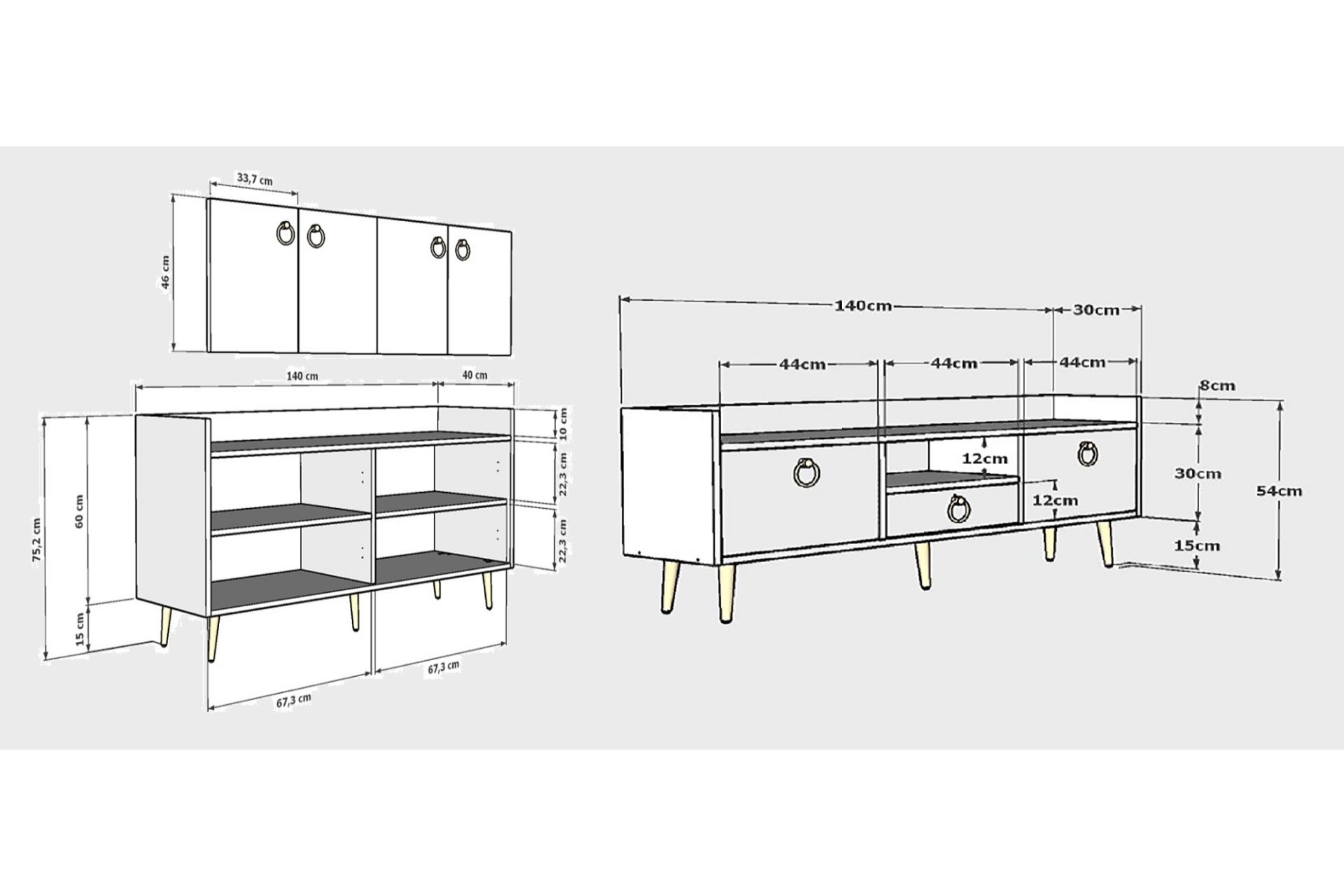 DARİNG TV ÜNİTESİ + KONSOL SALON TAKIMI, SAFİRMEŞE BEYAZ FİYATI - Vivense