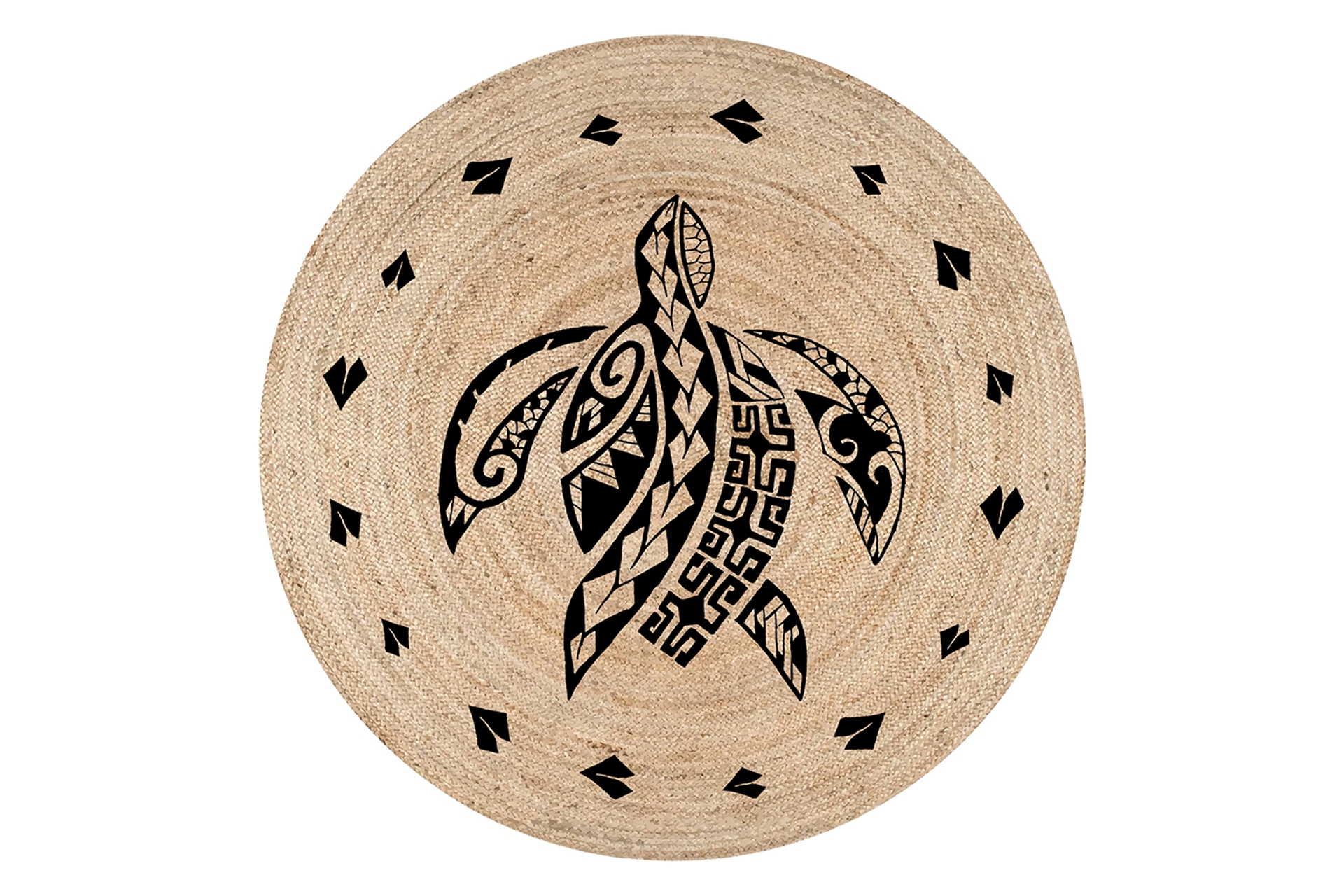 PARİA HOME JÜT ÖRME HALI, TURTLE DESENLİ, 150X150