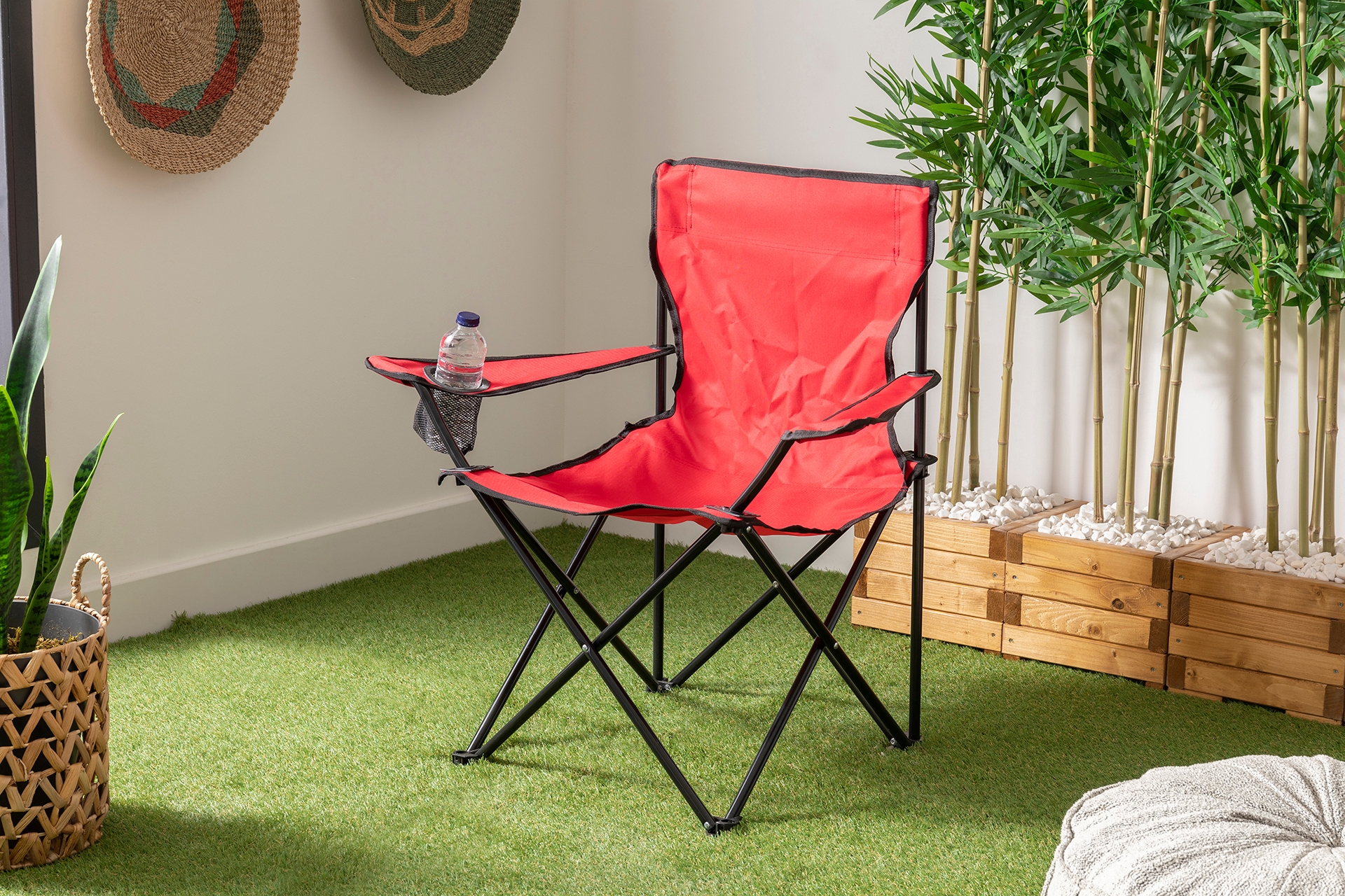 KATLANIR KAMP PİKNİK PLAJ SANDALYESİ İKİLİ, KIRMIZI FİYATI - Vivense