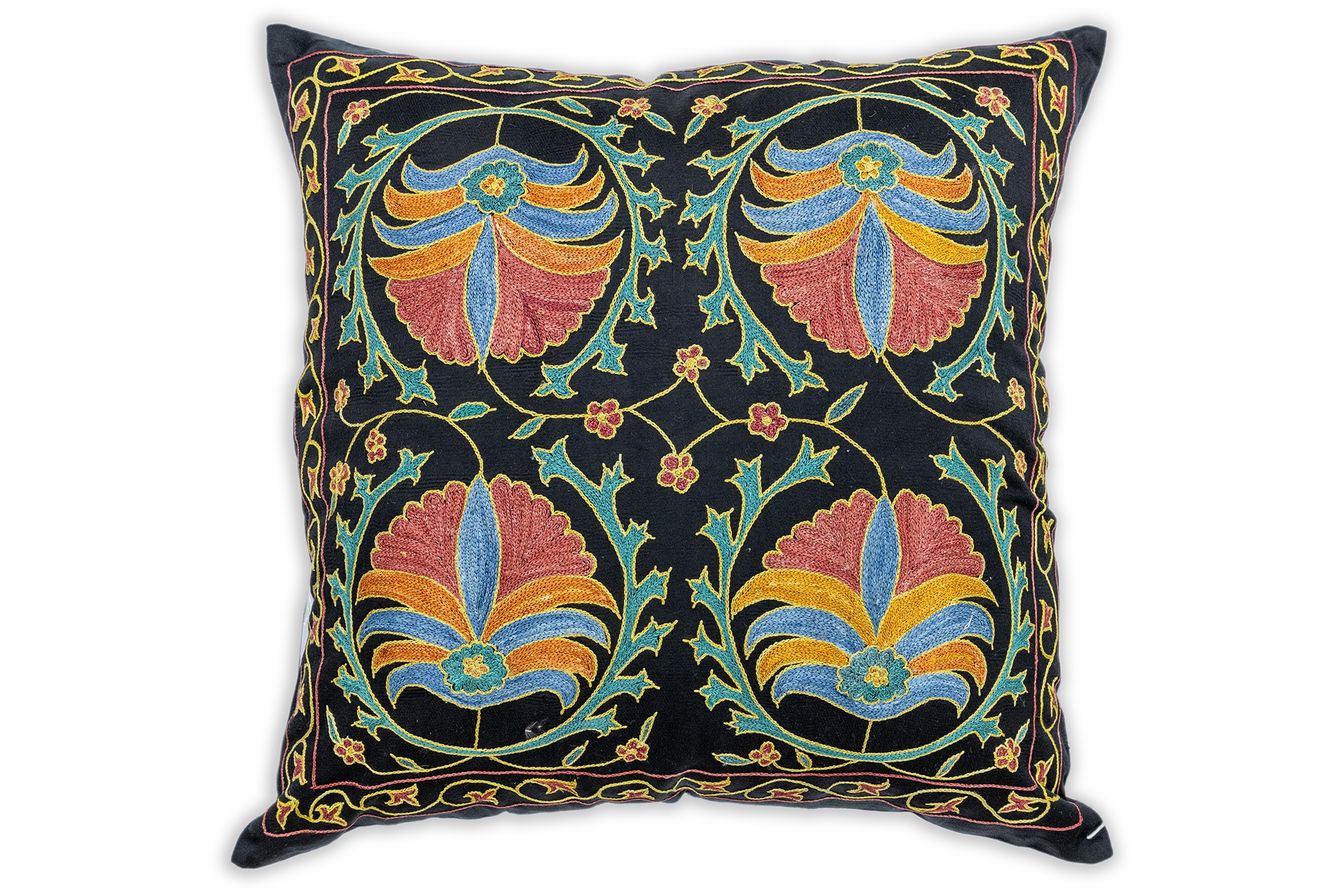 SOHO ANTİQ EFRAN ETNİK DESENLİ EL YAPIMI KIRLENT, 50X50 CM