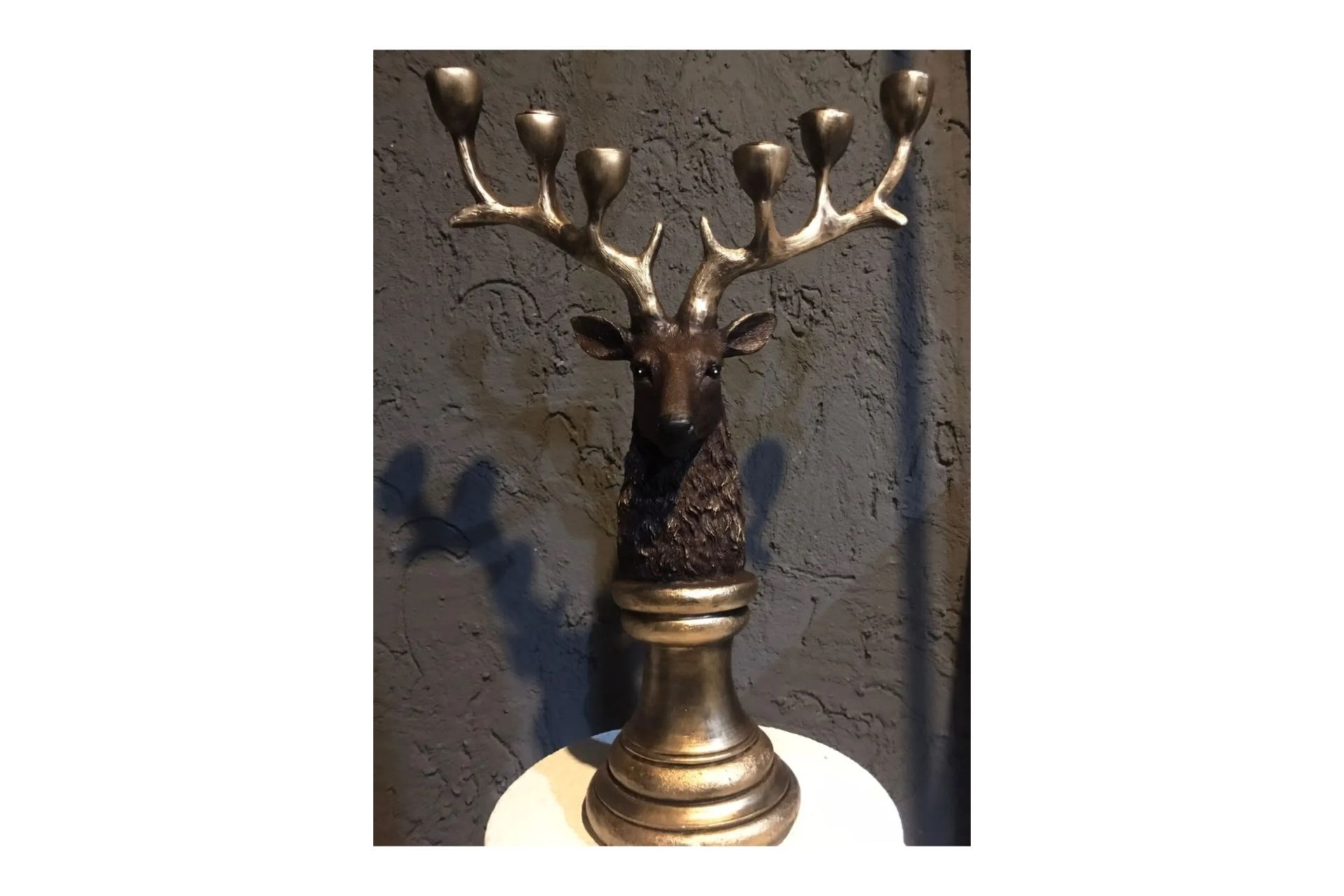 DEKOROMİ CRAFT GEYİK ŞAMDAN, GOLD, KAHVERENGİ FİYATI - Vivense