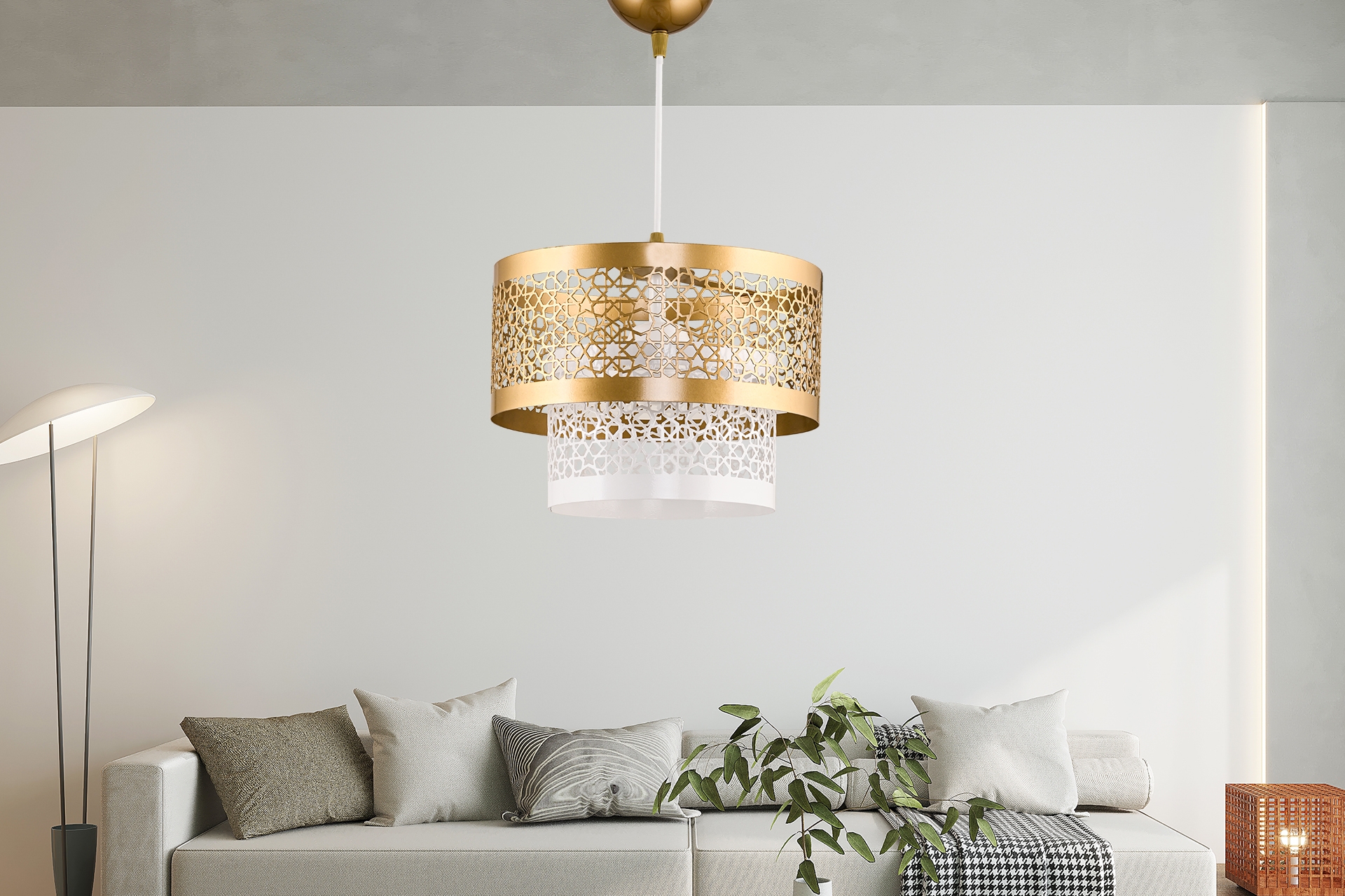 DEDE İKİ KATLI METAL SARKIT PASTA AVİZE FİYATI - Vivense
