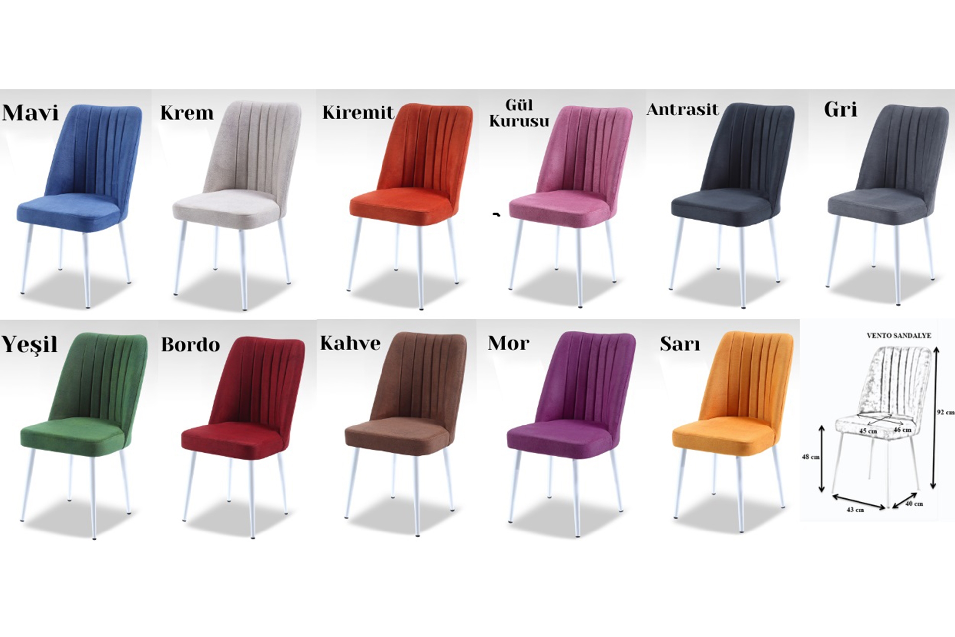 VENTO METAL SANDALYE, BEYAZ AYAK, JERİKA KİREMİT FİYATI - Vivense