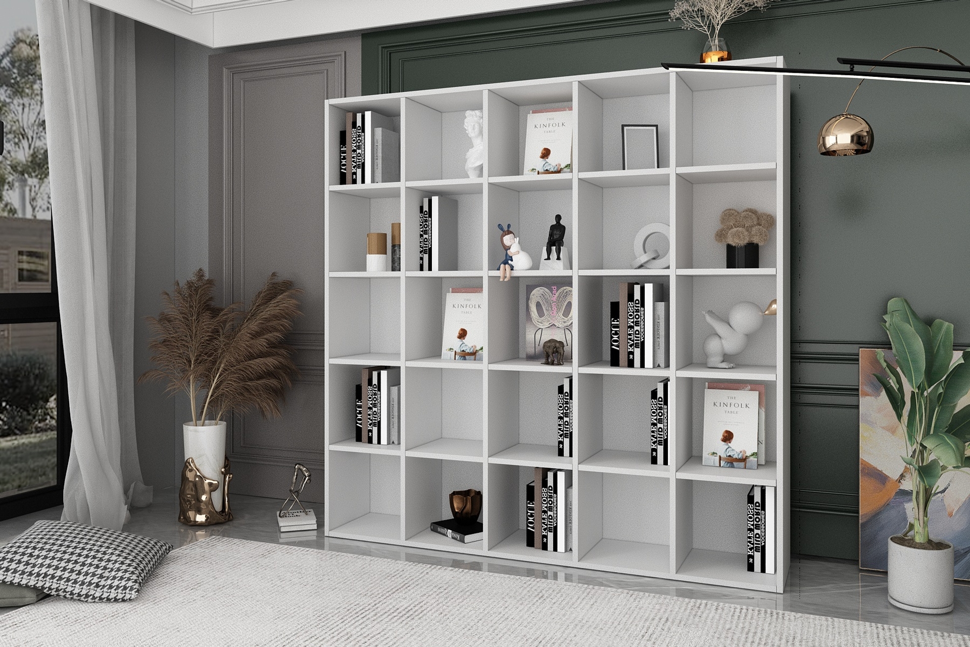 BKCONCEPT RAFLI KİTAPLIK, 160 CM, BEYAZ, KTP-1123 FİYATI - Vivense