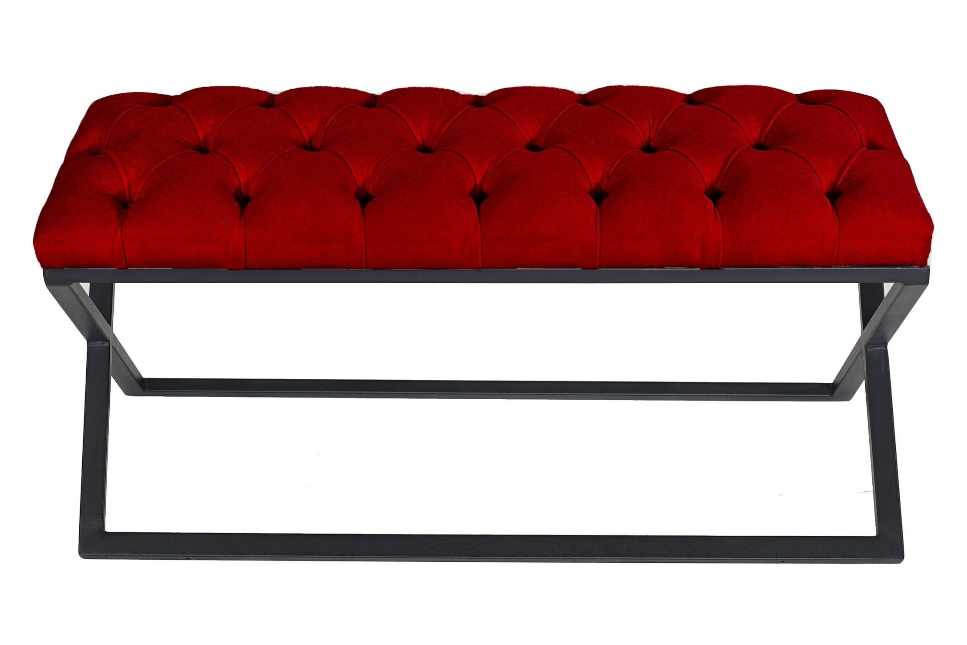 GAZZİNİ VARCERA KAPİTONELİ BENCH, SİYAH AYAK, BORDO FİYATI - Vivense