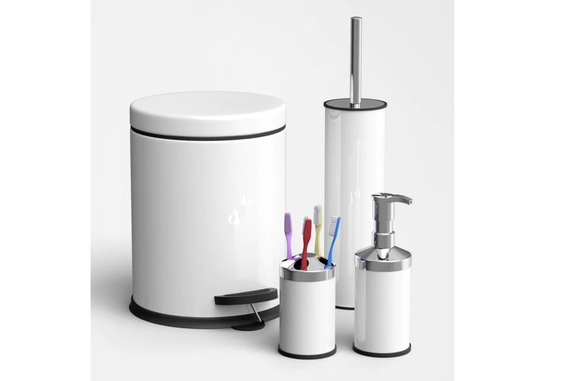 MODERNİCA DÖRTLÜ BANYO SETİ, BEYAZ FİYATI - Vivense