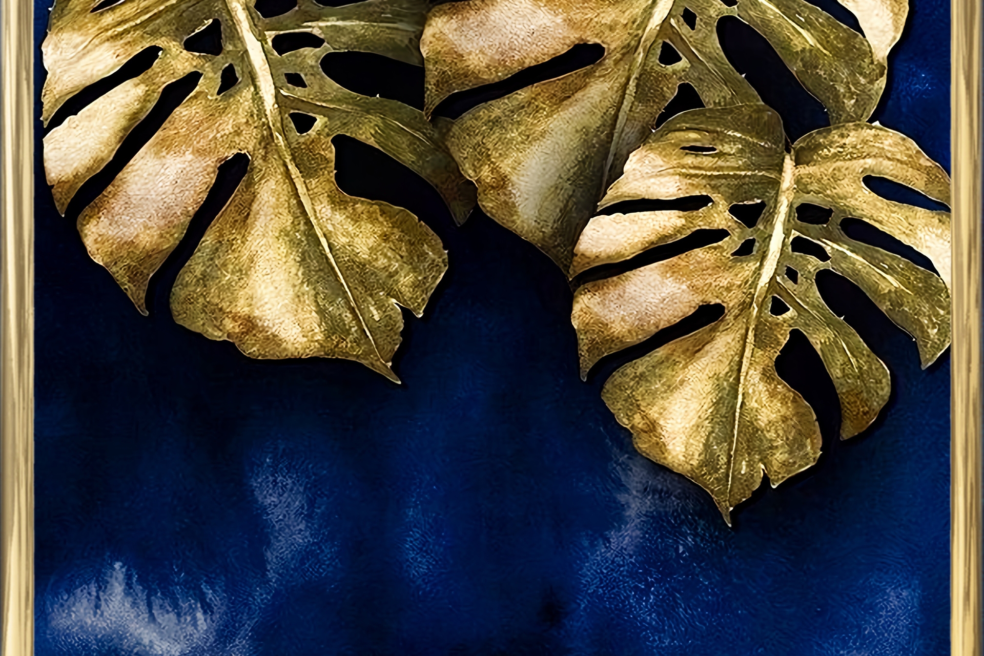 GOLDEN NAVY BLUE 50X70 FRANK RAY ÇERÇEVELİ TABLO SET FİYATI - Vivense