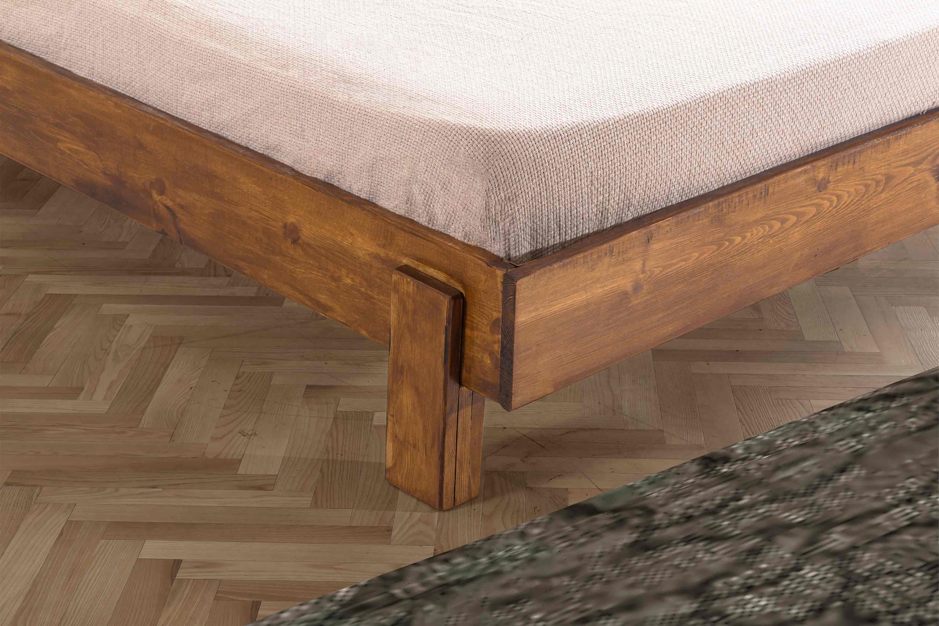 ALP NATURA NEW MASİF ÇAM AHŞAP KARYOLA, CEVİZ, 200X200 FİYATI - Vivense
