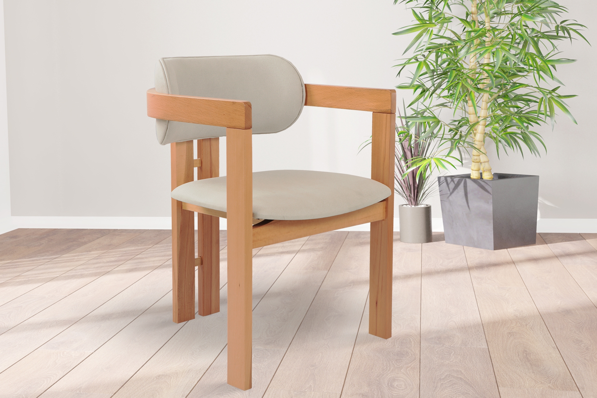 KOZZA HOME TRIO SANDALYE, NATUREL