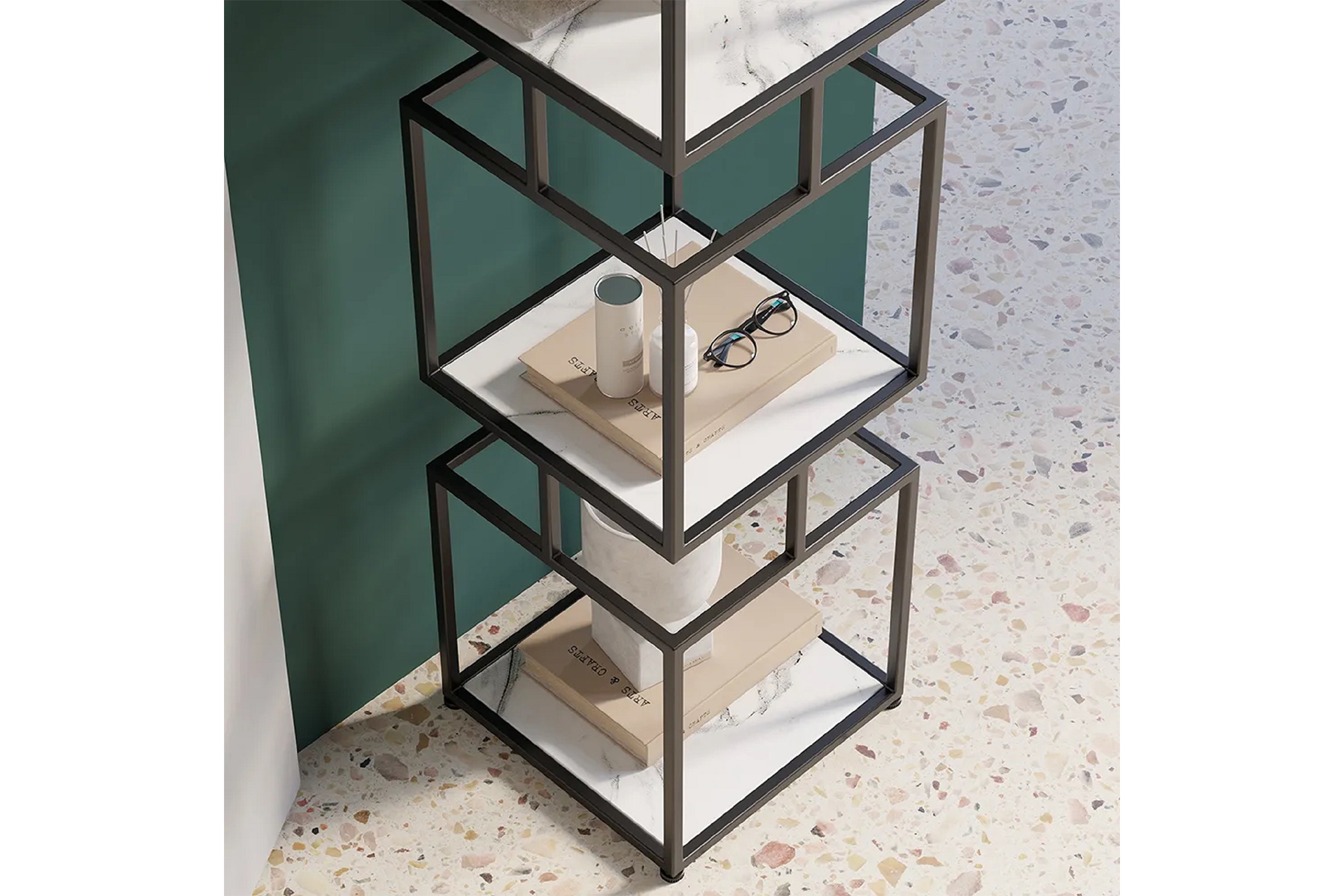 DEKOZEM DEMİR DEKORATİF 4 RAF KÜP RAF FİYATI - Vivense