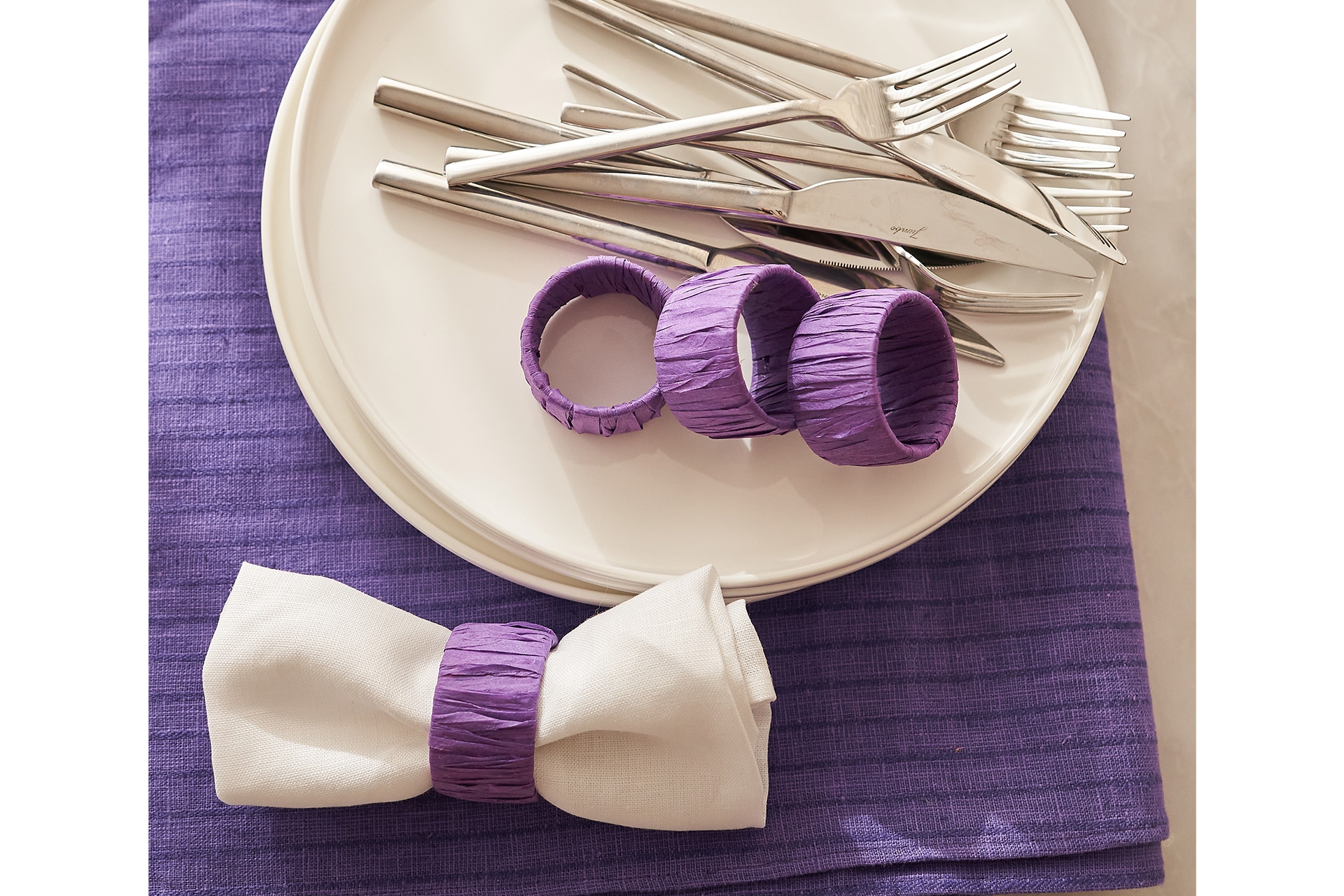 SIMPLE DÖRTLÜ PEÇETE HALKASI, MOR FİYATI - Vivense