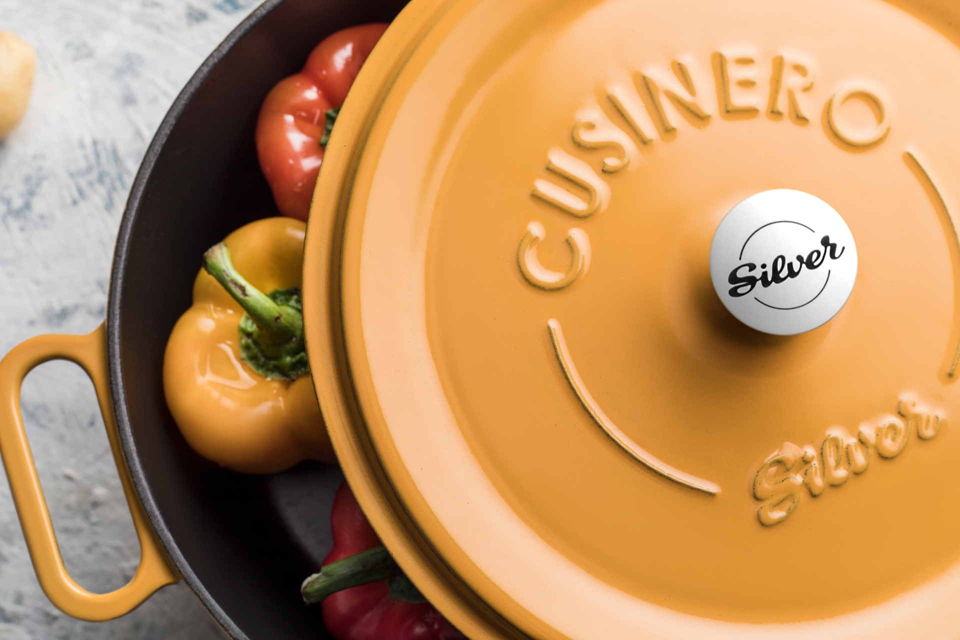 SİLVER CUSİNERO DÖKÜM DERİN TENCERE, TURUNCU, 24 CM FİYATI - Vivense
