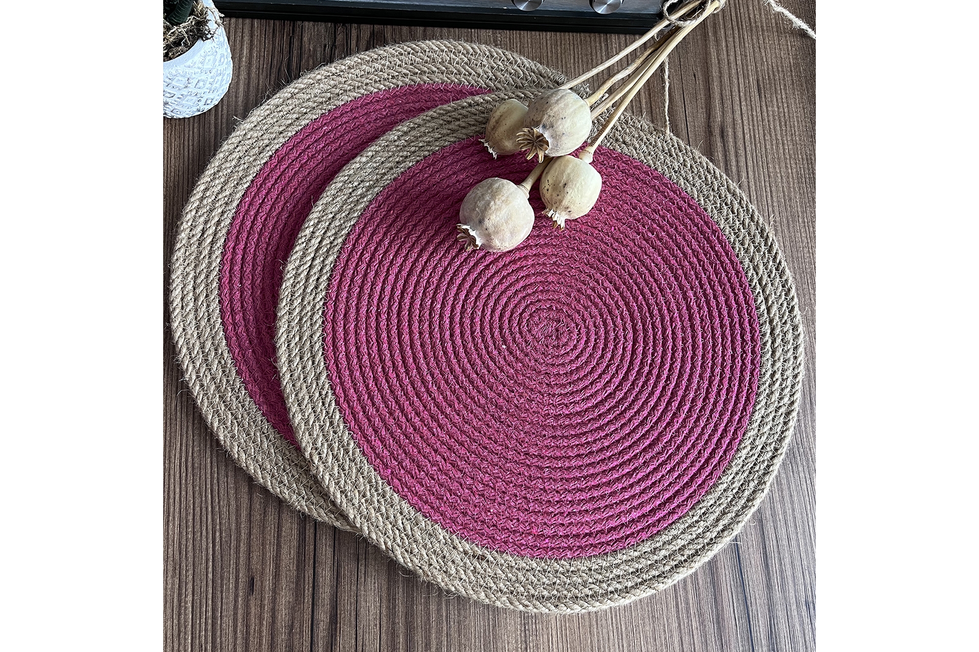 JAPPE ALTILI HASIR SUPLA, BORDORLÜ FUŞYA PEMBE FİYATI - Vivense