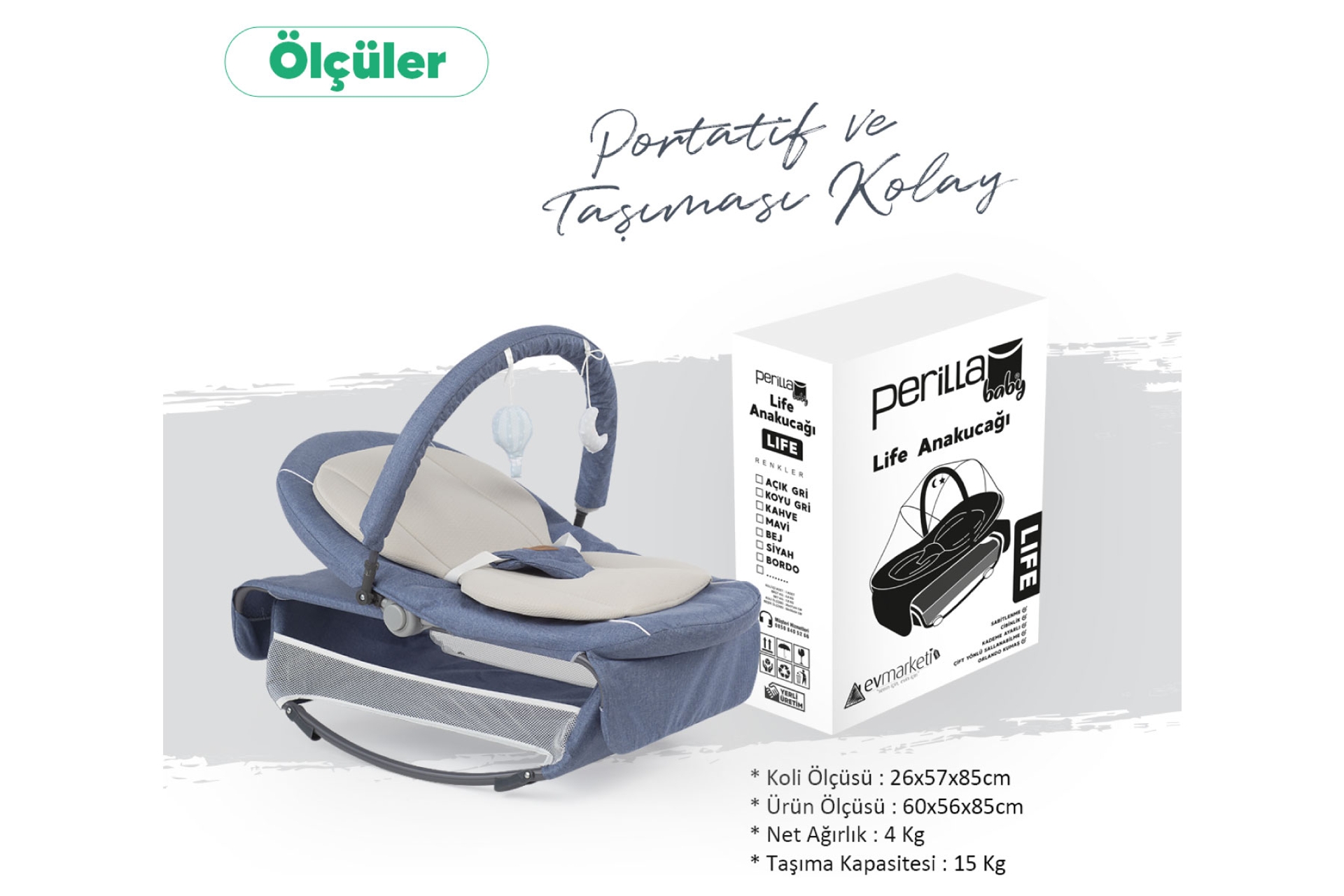 PERİLLA BABY LİFE CİBİNLİKLİ SALLANABİLİR ANA KUCAĞI, KAHVERENGİ FİYATI ...