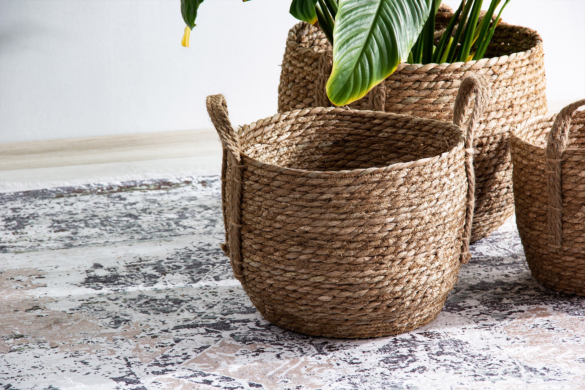 HASIR SAPLI SEPET, KAHVERENGİ, 23X23 FİYATI - Vivense