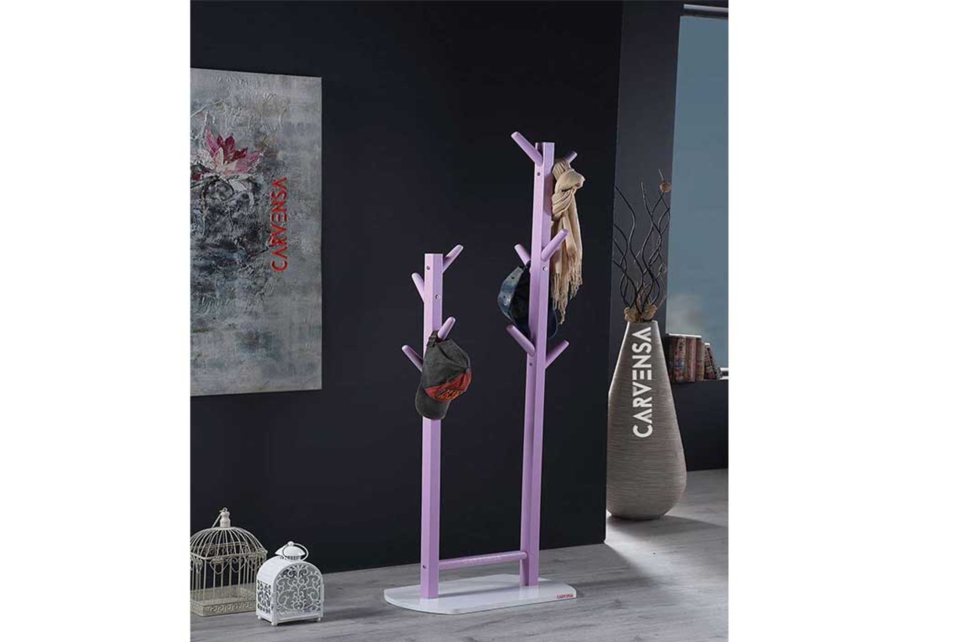 KRİSTAL CARVENSA KIDS ÇİFT AYAKLI ASKI, AHŞAP, LİLA FİYATI - Vivense