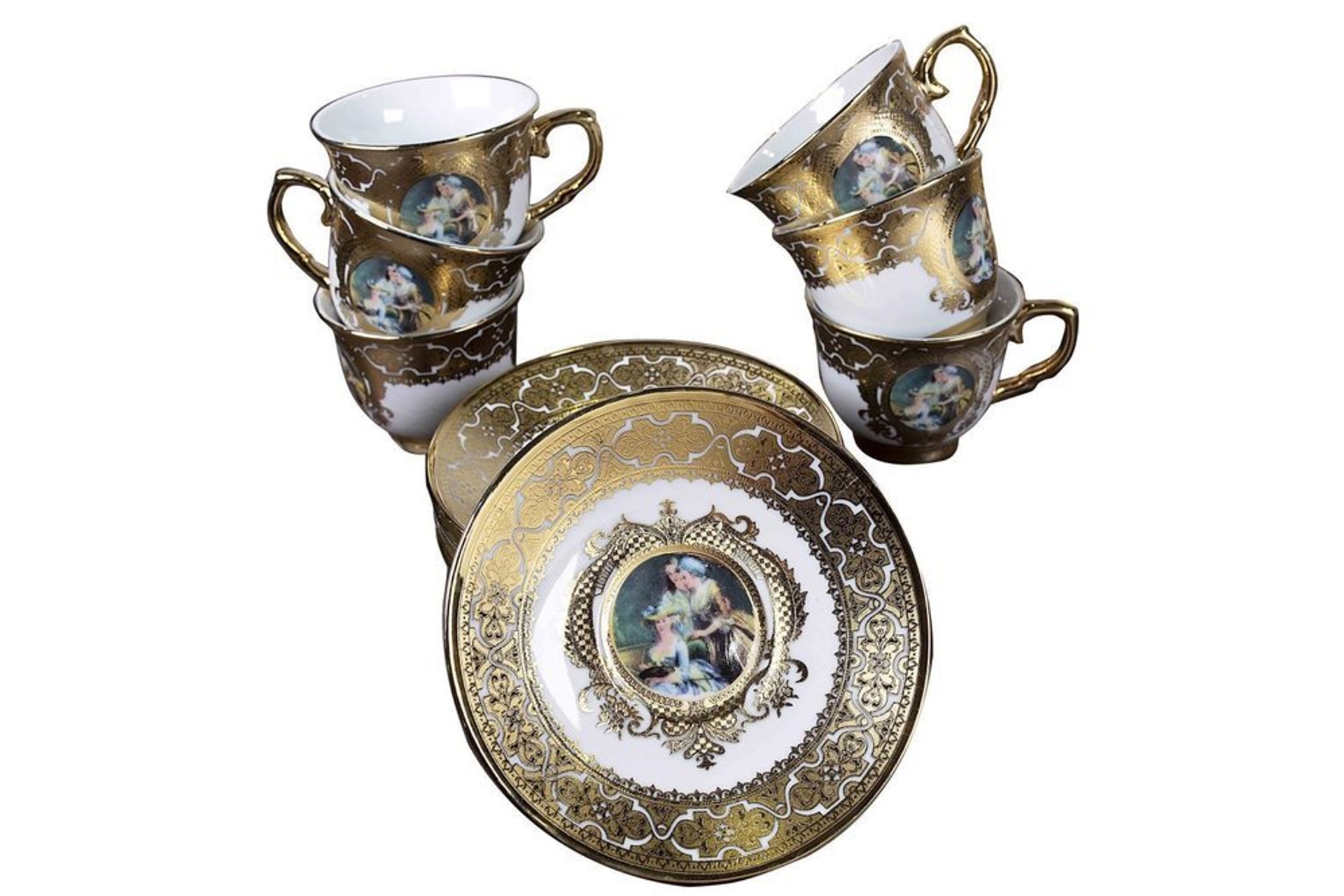 QEDİ PORSELEN NOSTALJİK ALTILI KAHVE FİNCAN SETİ MARKİZLER M4 FİYATI ...