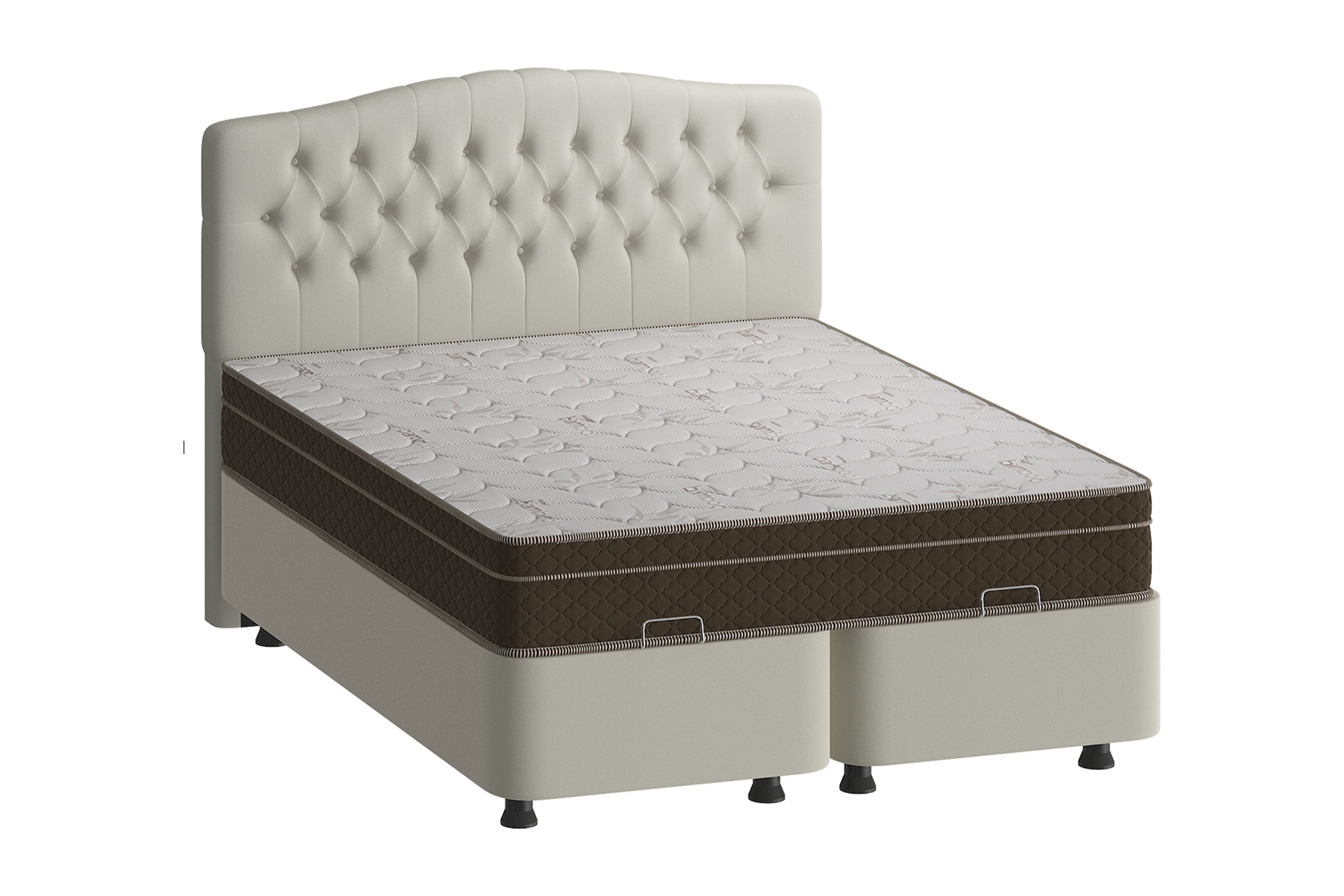 YASMİN BAZA BAŞLIK VE FLORA FULL ORTOPEDİK YATAK TAKIMI, KREM, 150X200 FİYATI - Vivense