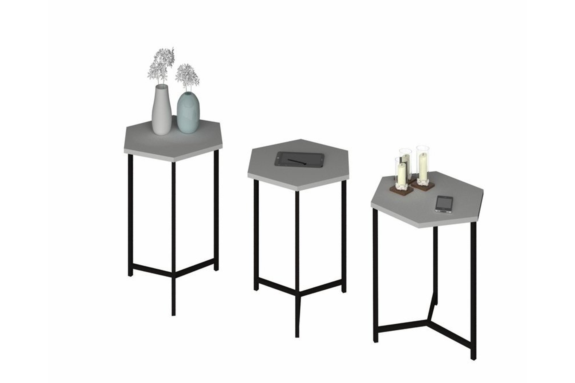 DMODÜL NAPOLİ ZİGON SEHPA, ÜÇLÜ FİYATI - Vivense