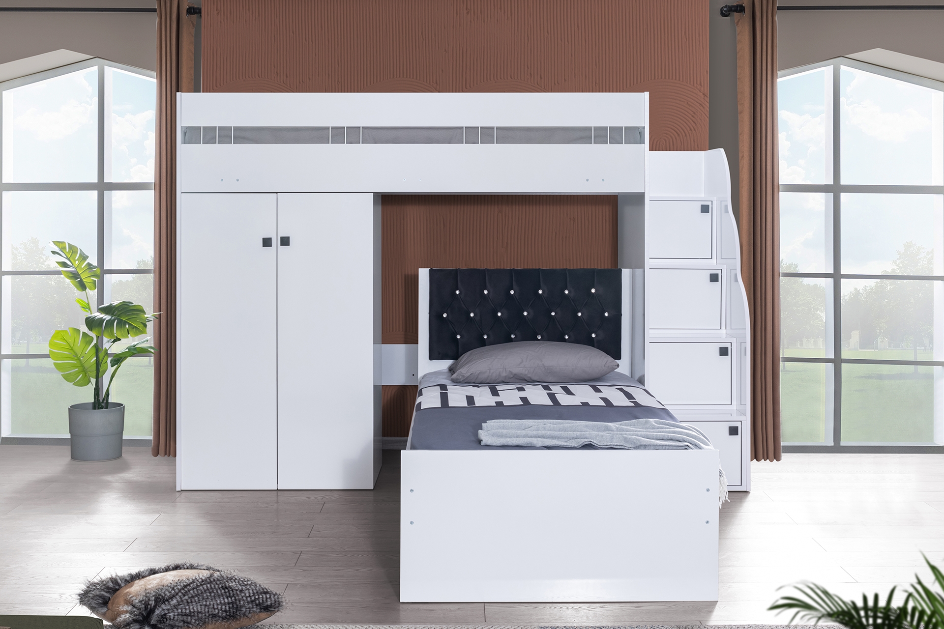 WHİTE DOLAPLI RANZA, BEYAZ, 90X195 FİYATI - Vivense