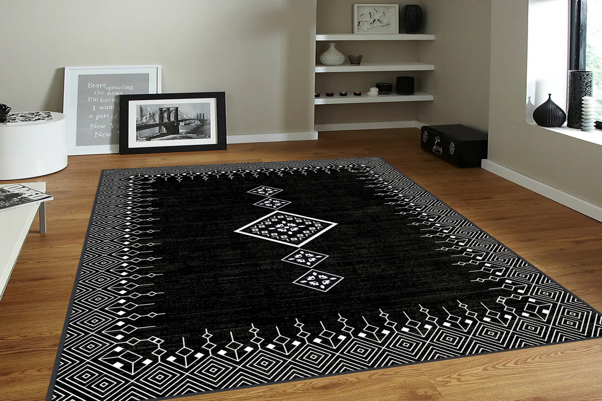 ROVİGO HOME DİJİTAL BASKI SALON HALISI RVG0104-SD1108, KAYMAZ TABAN ...