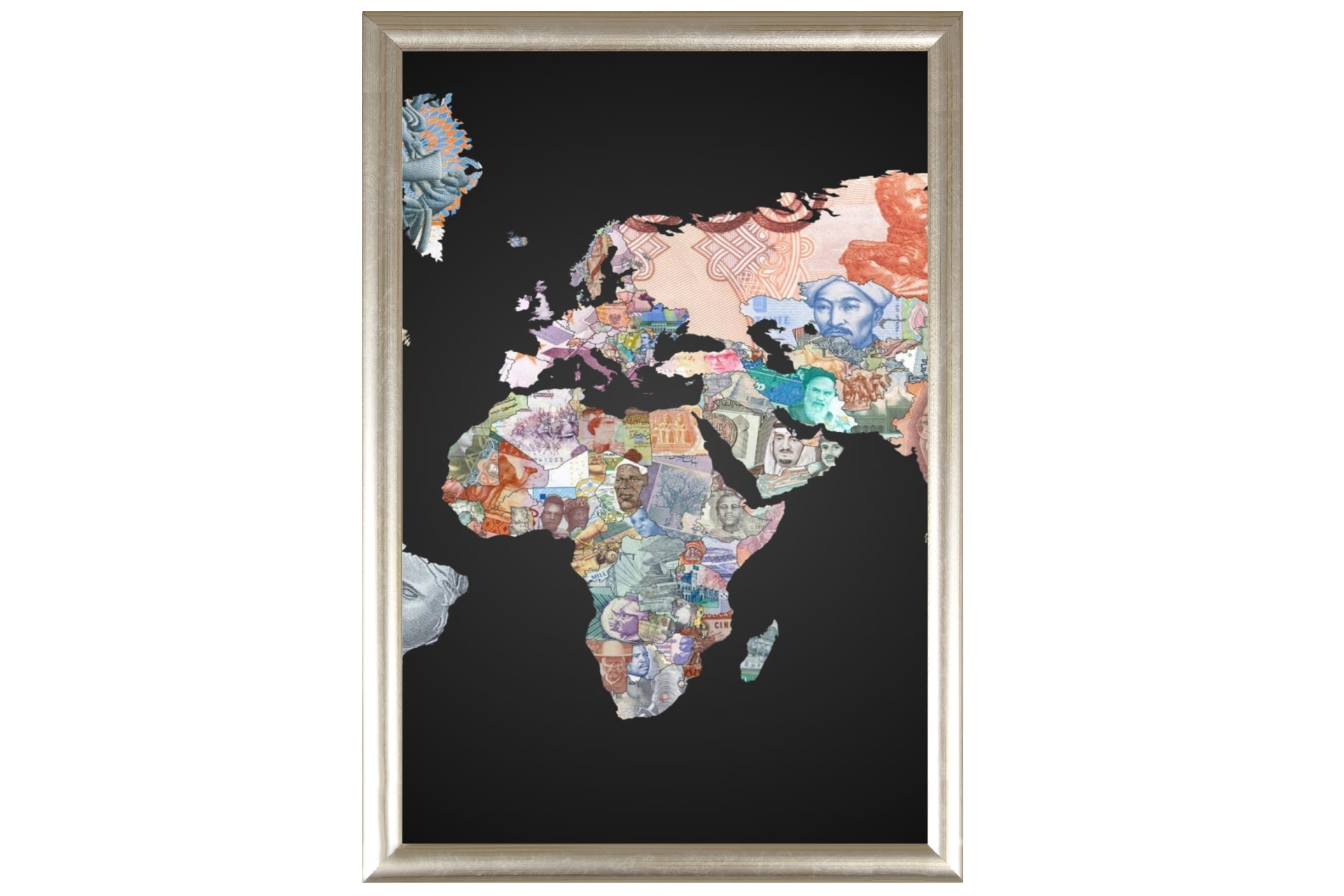 FRANK RAY SİLVER MAP TABLO SETİ, 50X70 FİYATI - Vivense