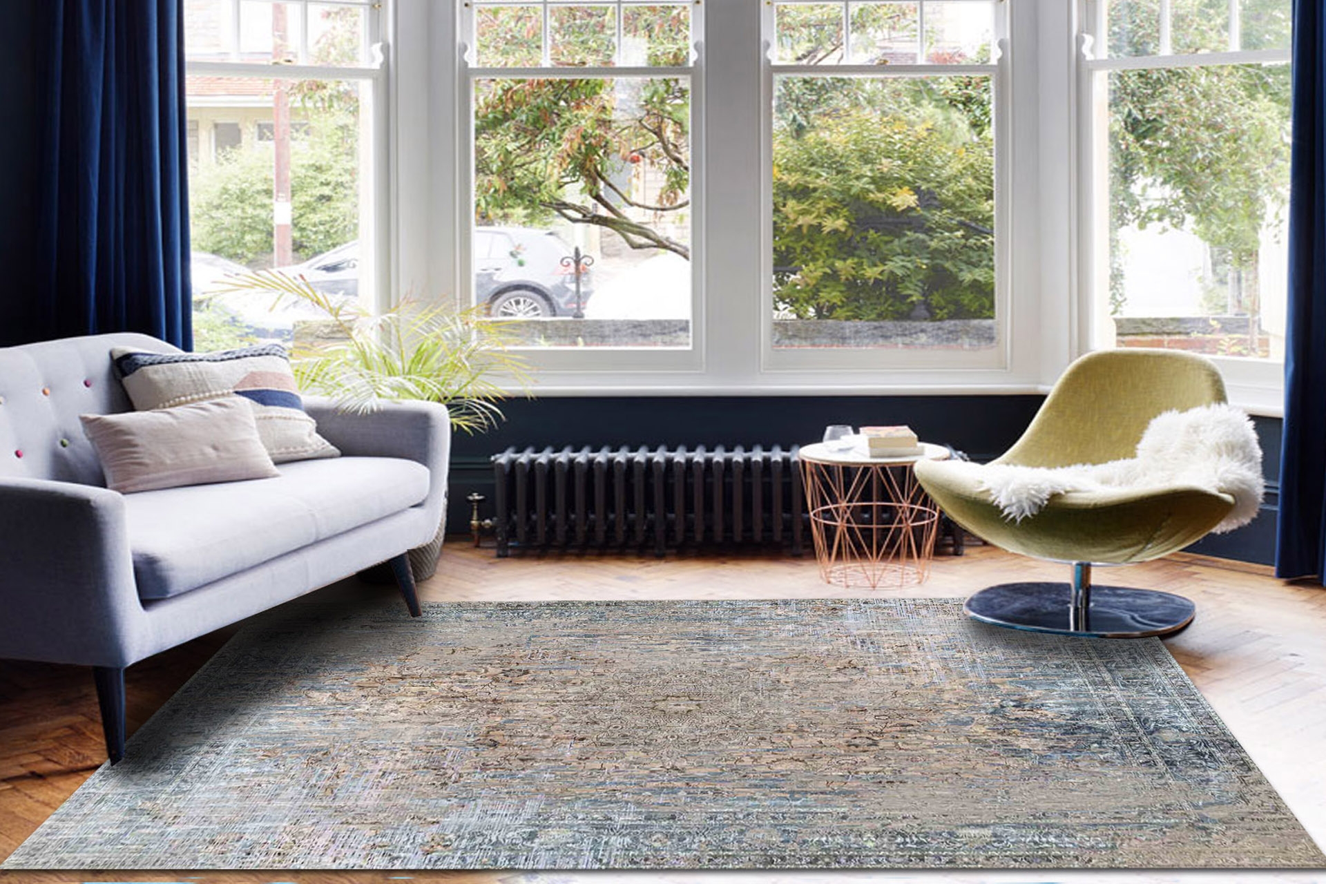 LATTE DİZAYN CAROL DEKORATİF PAMUK TABAN KAYDIRMAZ SALON HALISI, 160X230 FİYATI - Vivense