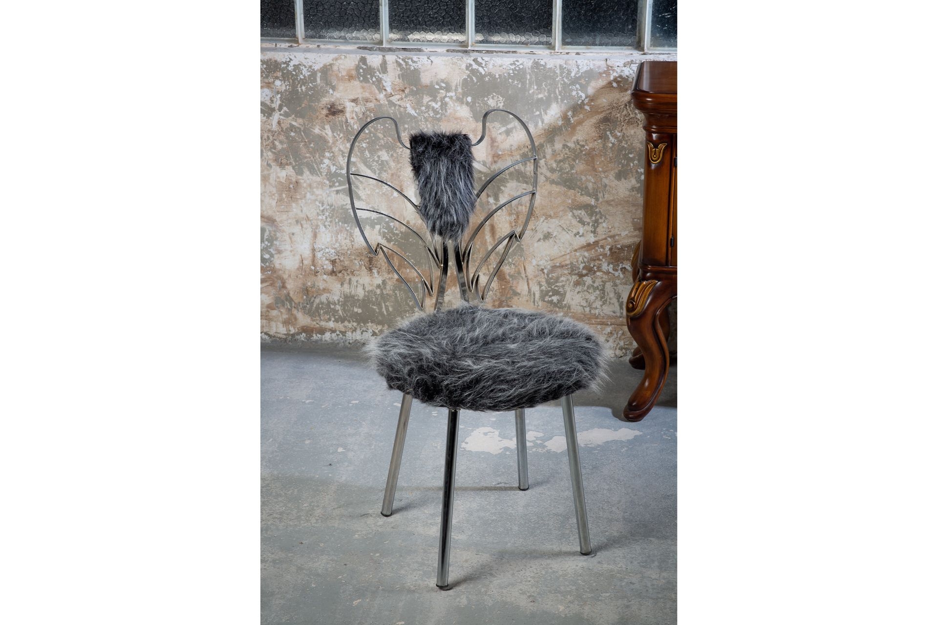 MENDY ANGEL SANDALYE, TAY TÜYÜ, GÜMÜŞ AYAK FİYATI - Vivense