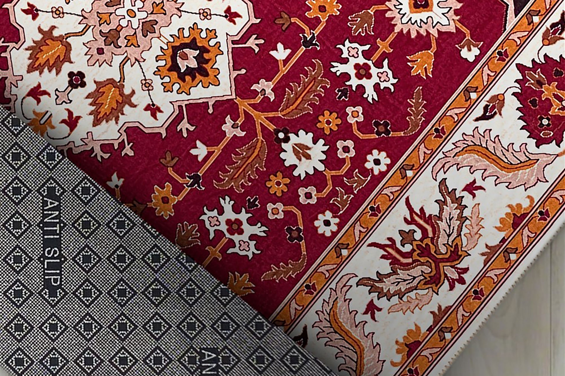 KLASİK İRAN TARZI BAROK DESENLİ HALI, KIRMIZI KREM, 60X100 FİYATI - Vivense