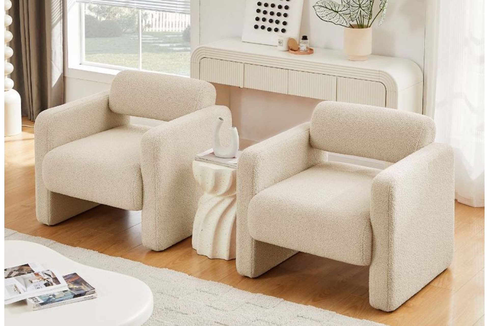 MONO İKİLİ BERJER SETİ, BEYAZ FİYATI - Vivense