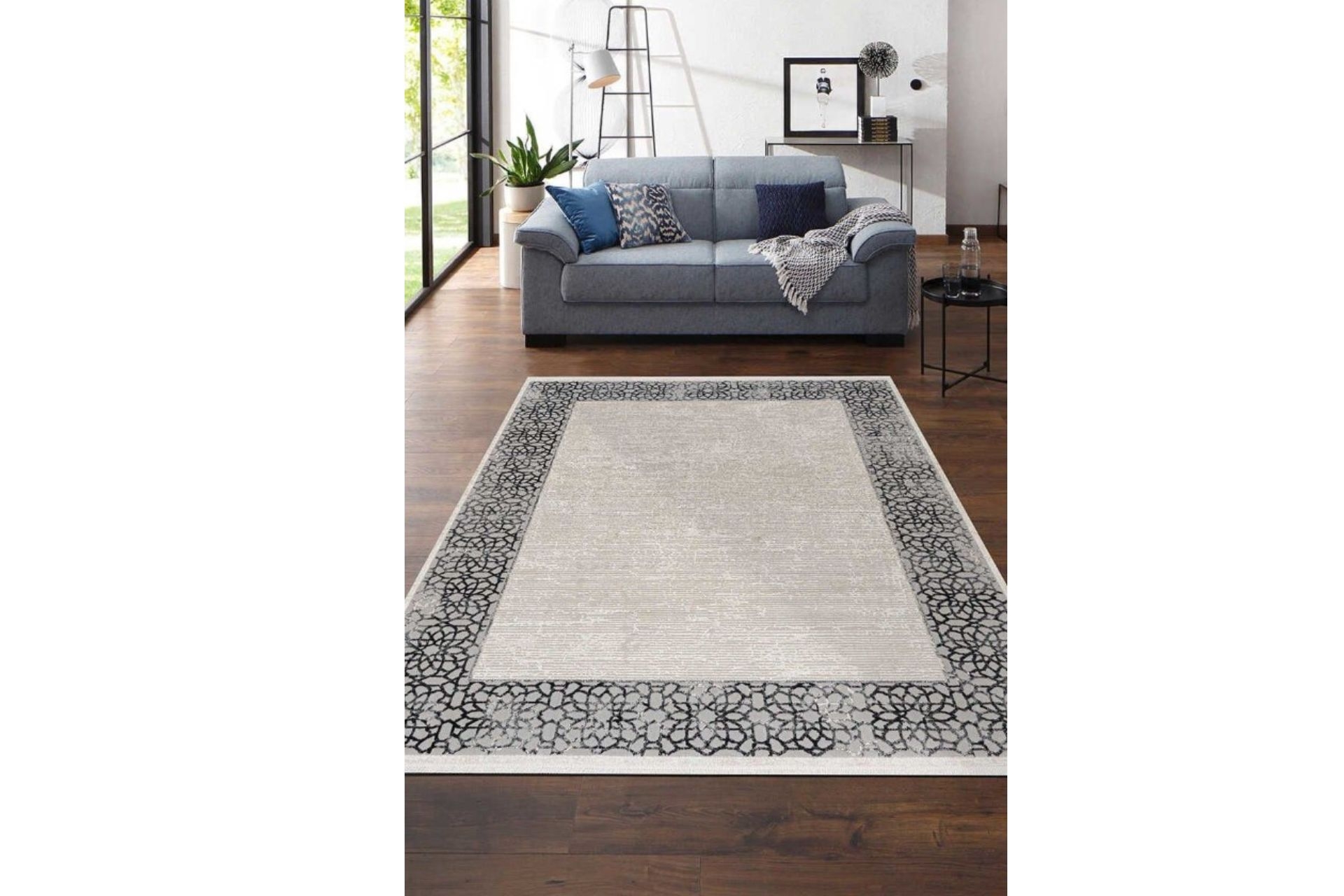 FESTİVAL HALI MOTTO M2007A AKRİLİK MODERN SALON HALISI, GRİ, 120X160