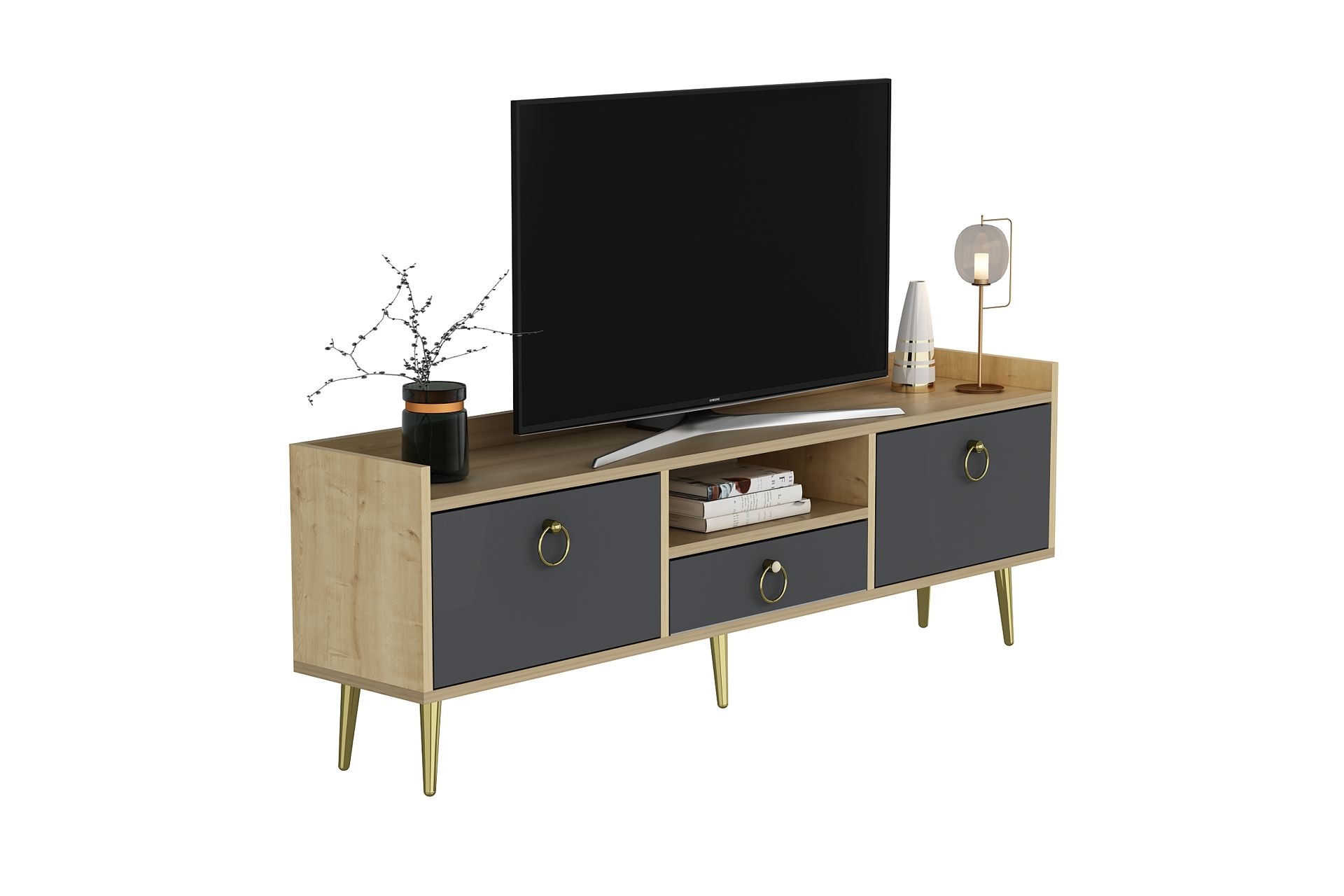 DARİNG TV ÜNİTESİ, 3 KAPAKLI 1 RAFLI, SAFİRMEŞE FİYATI - Vivense