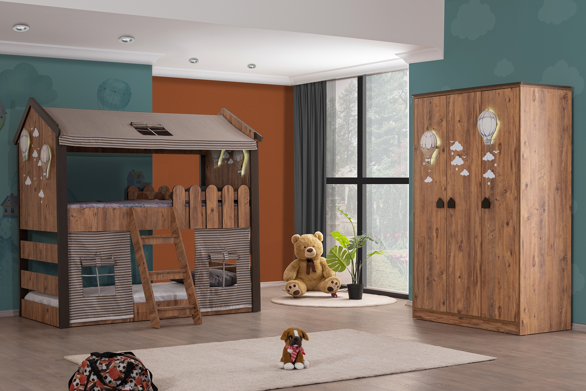 GARDEN MONTESSORİ RANZA ÇOCUK ODASI TAKIMI, 3 KAPAKLI FİYATI - Vivense