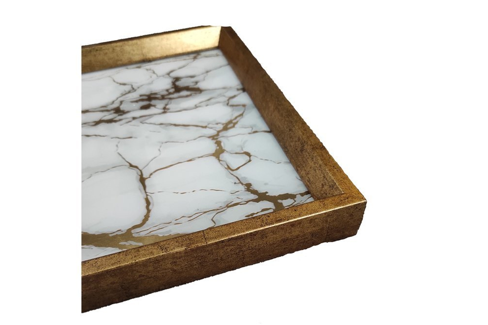 ARTE CASERO CAM BASKI BEYAZ MERMER TEPSİ 32X46 CM FİYATI - Vivense