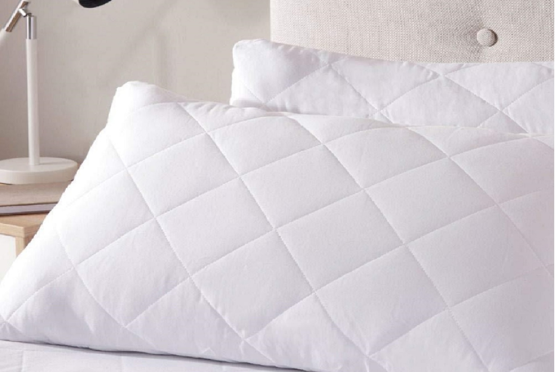 ALLA TURCA 4 ADET YASTIK ALEZİ,KAPİTONELİ, SIVI GEÇİRMEZ, BEYAZ, 50X70 ...