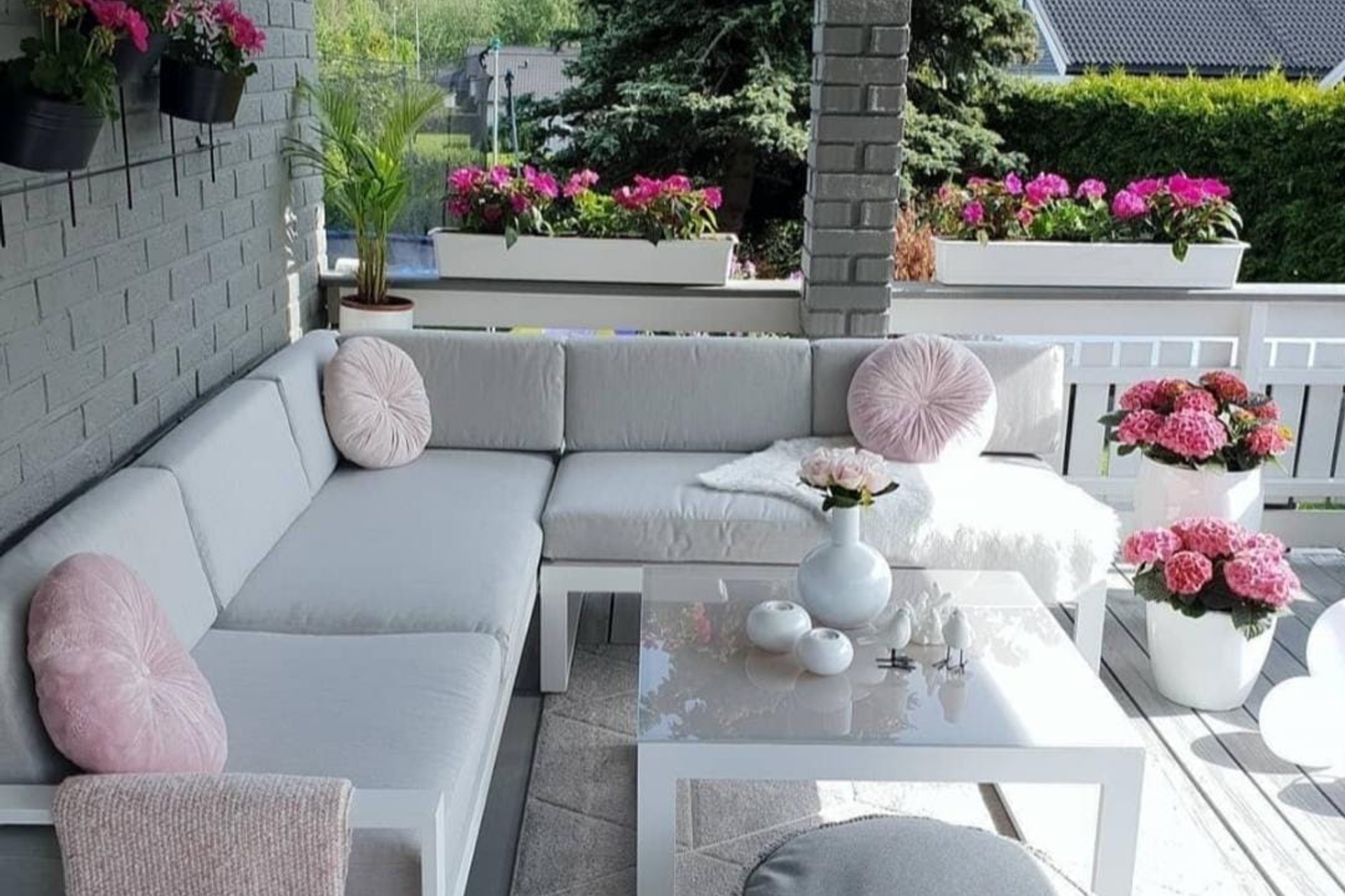 ODUN'S METAL BAHÇE BALKON TAKIMI, GRİ