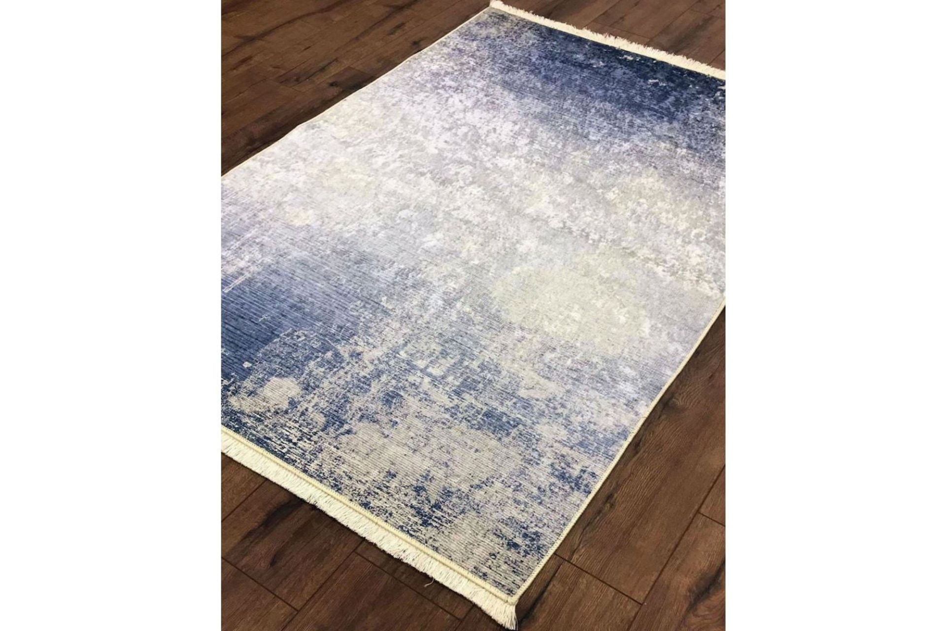 HALIMAX DARA 115 KAYMAZ DOKUMA TABANLI RENK GEÇİŞLİ MODERN HALI, MAVİ ...