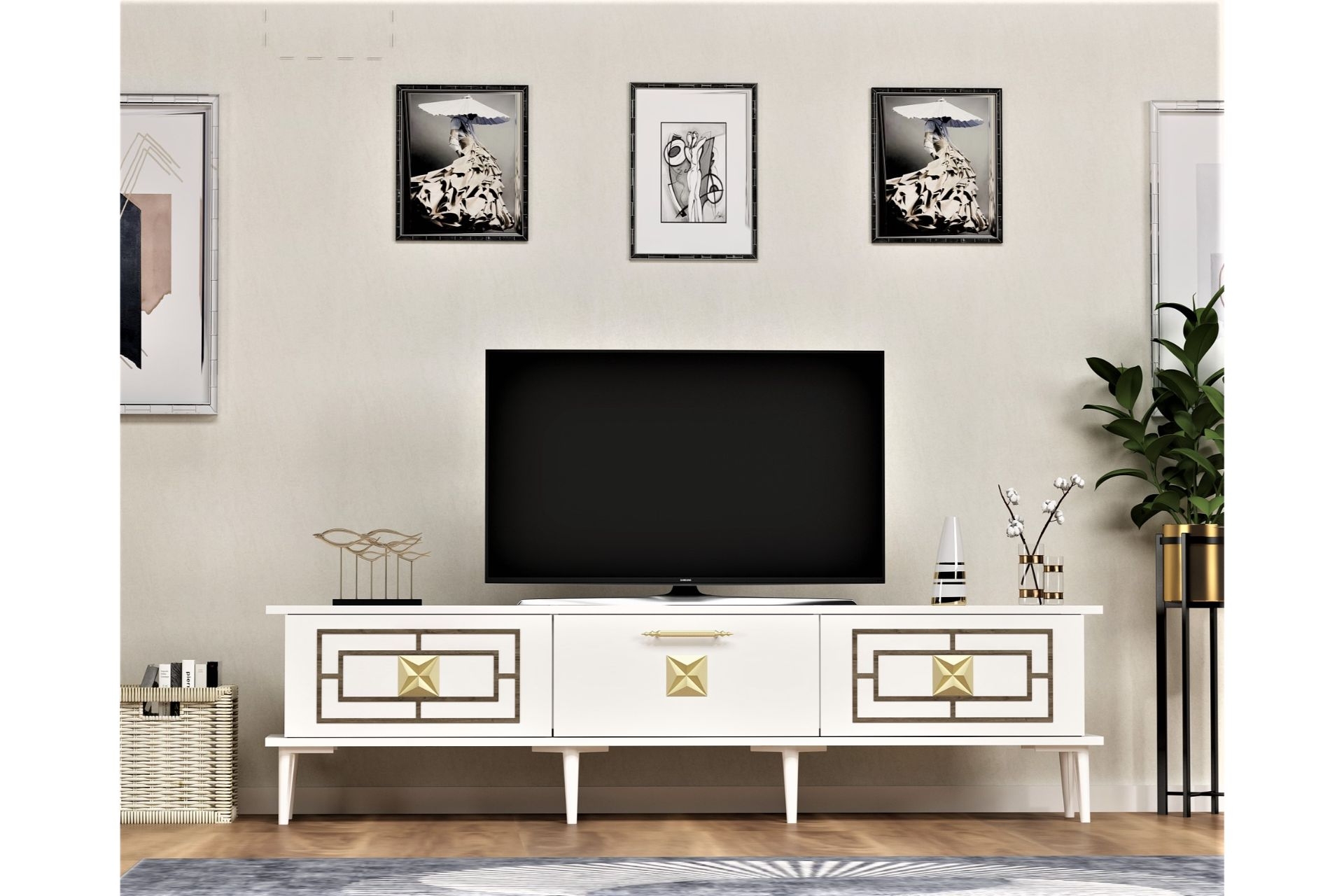 RUBY TV SEHPASI, 3 KAPAKLI, BEYAZ FİYATI - Vivense