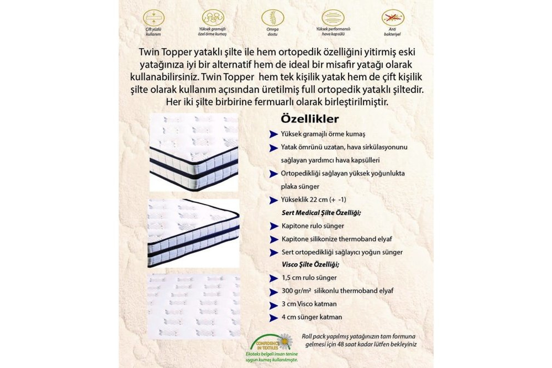 BEDCRAFT TWIN TOPPER ULTRA FULL TEK KİŞİLİK YATAK, 75X200 FİYATI - Vivense