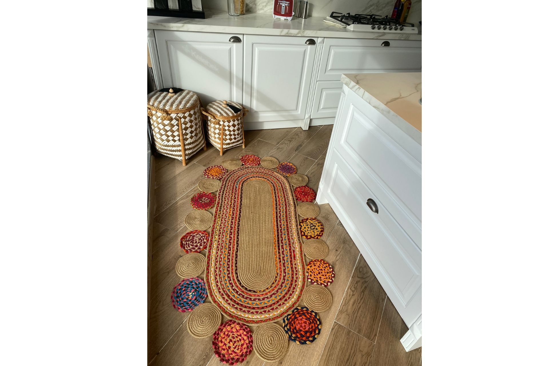 HALIMAX MİLDA HASIRLI RENKLİ ÖRGÜLÜ JÜT KİLİM, 100X300 FİYATI - Vivense