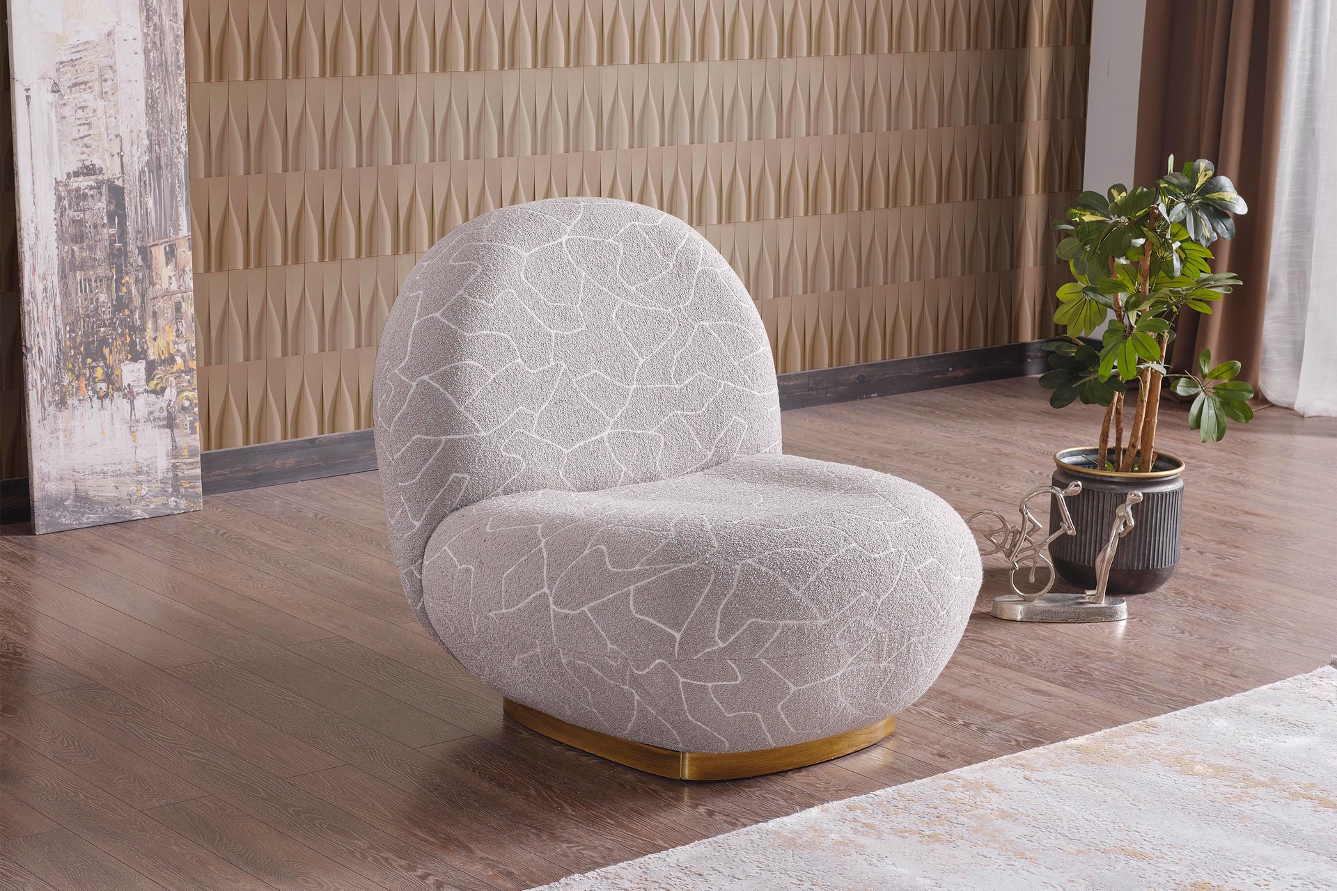 CUSHY LOUNGE GENİŞ BERJER, DESENLİ SÜTLÜ KAHVE FİYATI - Vivense